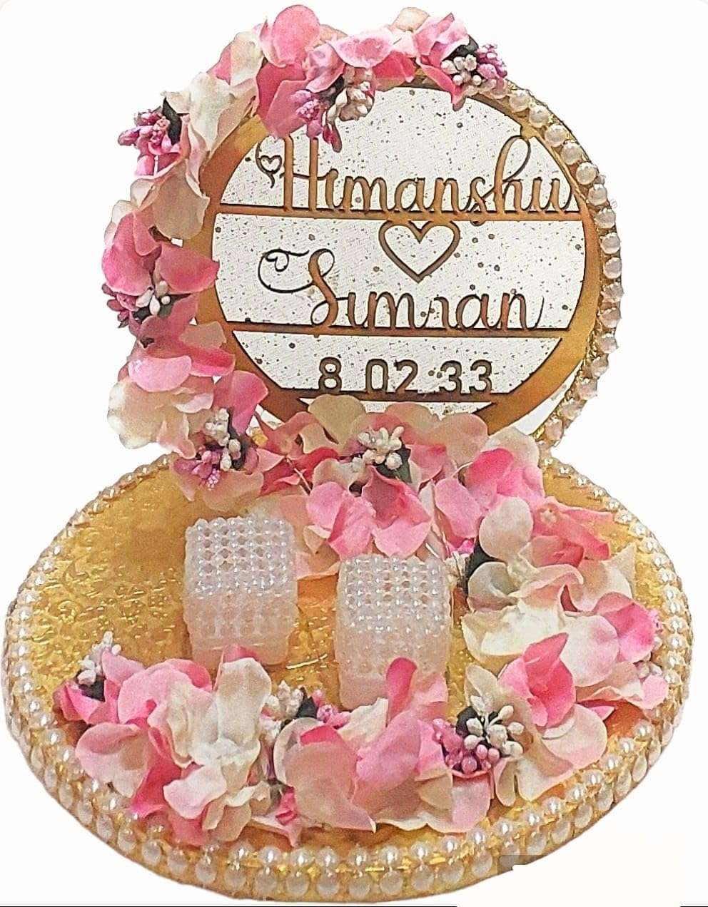 Buy Smart Creations Ring Platter for Wedding/Engagement/Ring Ceremony ...