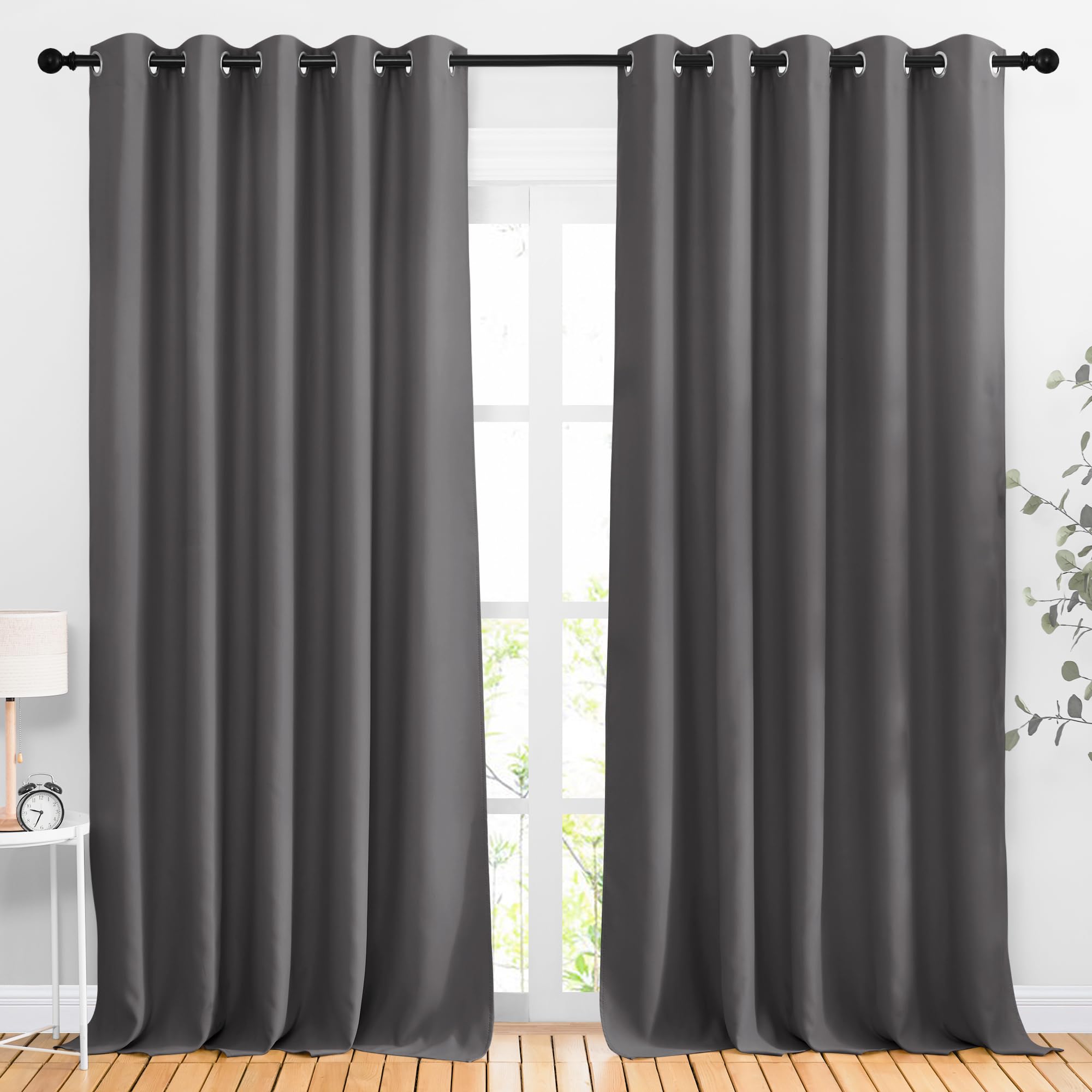 Amazon.com: NICETOWN Bedroom Blackout 110 inch Curtains for Sliding ...