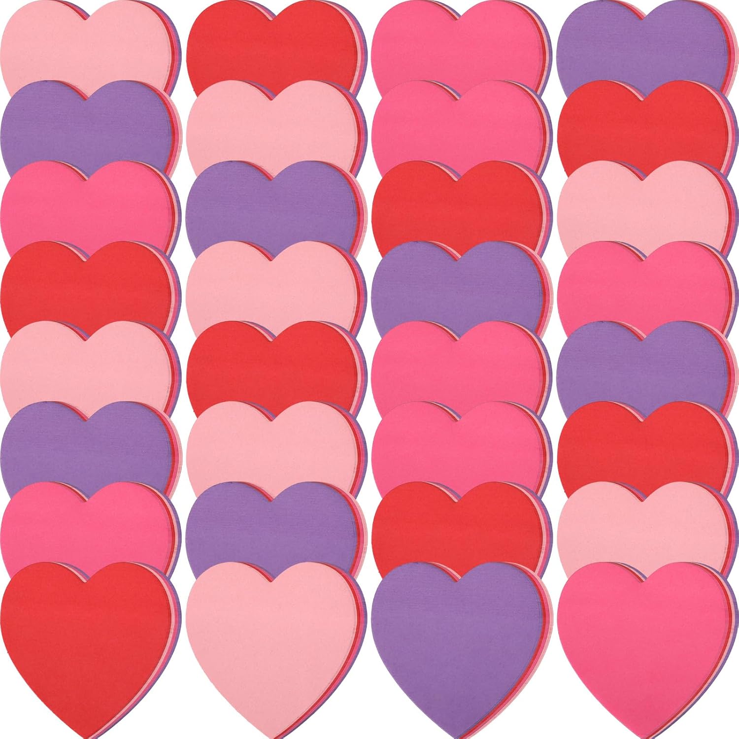 Amazon.com : Kosiz 100 Heart Shaped Sticky Notes Self Adhesive Pastel ...