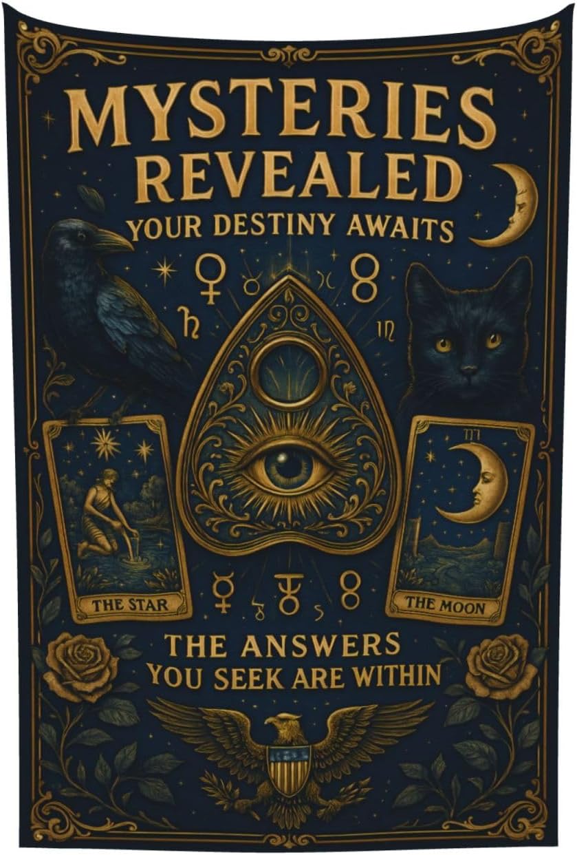 Amazon.com: CALMSNUGS Mystical Tarot Tapestry 60x40 Inches - Gothic ...