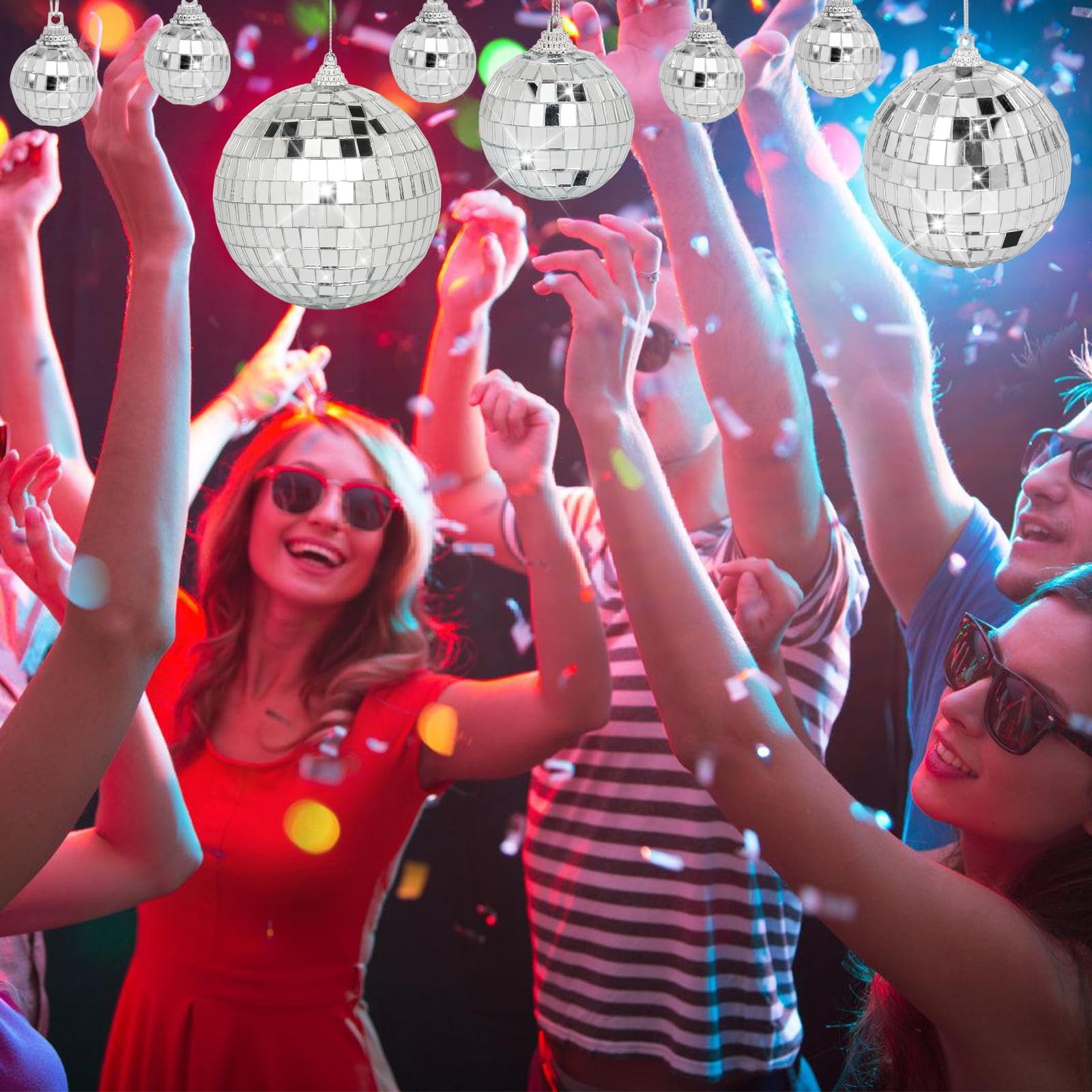 Snapklik.com : Mini Mirror Disco Ball Ornaments: Hanging Disco Ball ...