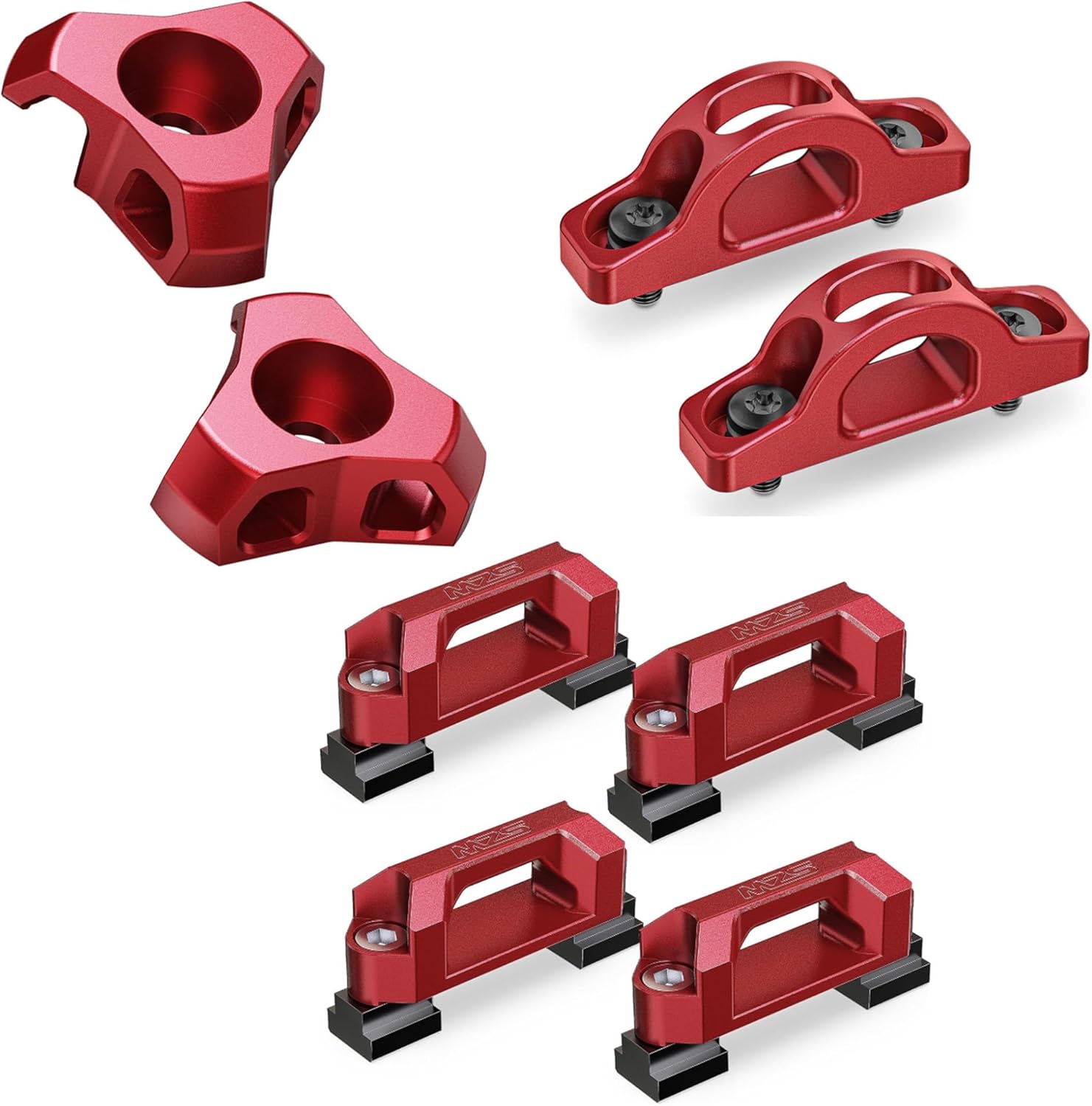 Amazon.com: MZS Tacoma Tie Downs Combo, Rail Cleats + Inner Hooks + D ...