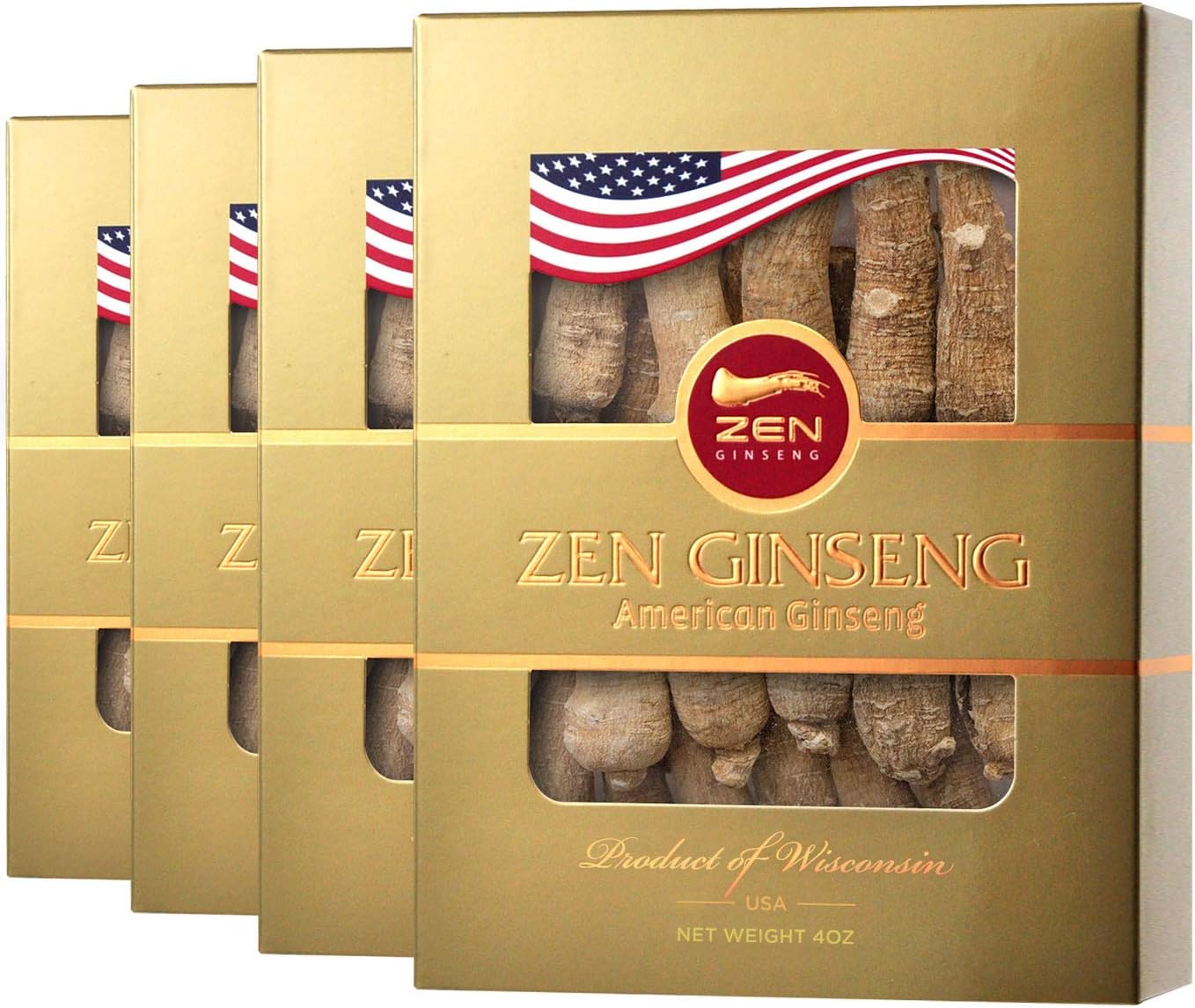 Amazon.com: 4 Boxes American Ginseng Root — Super Long Jumbo Wisconsin ...