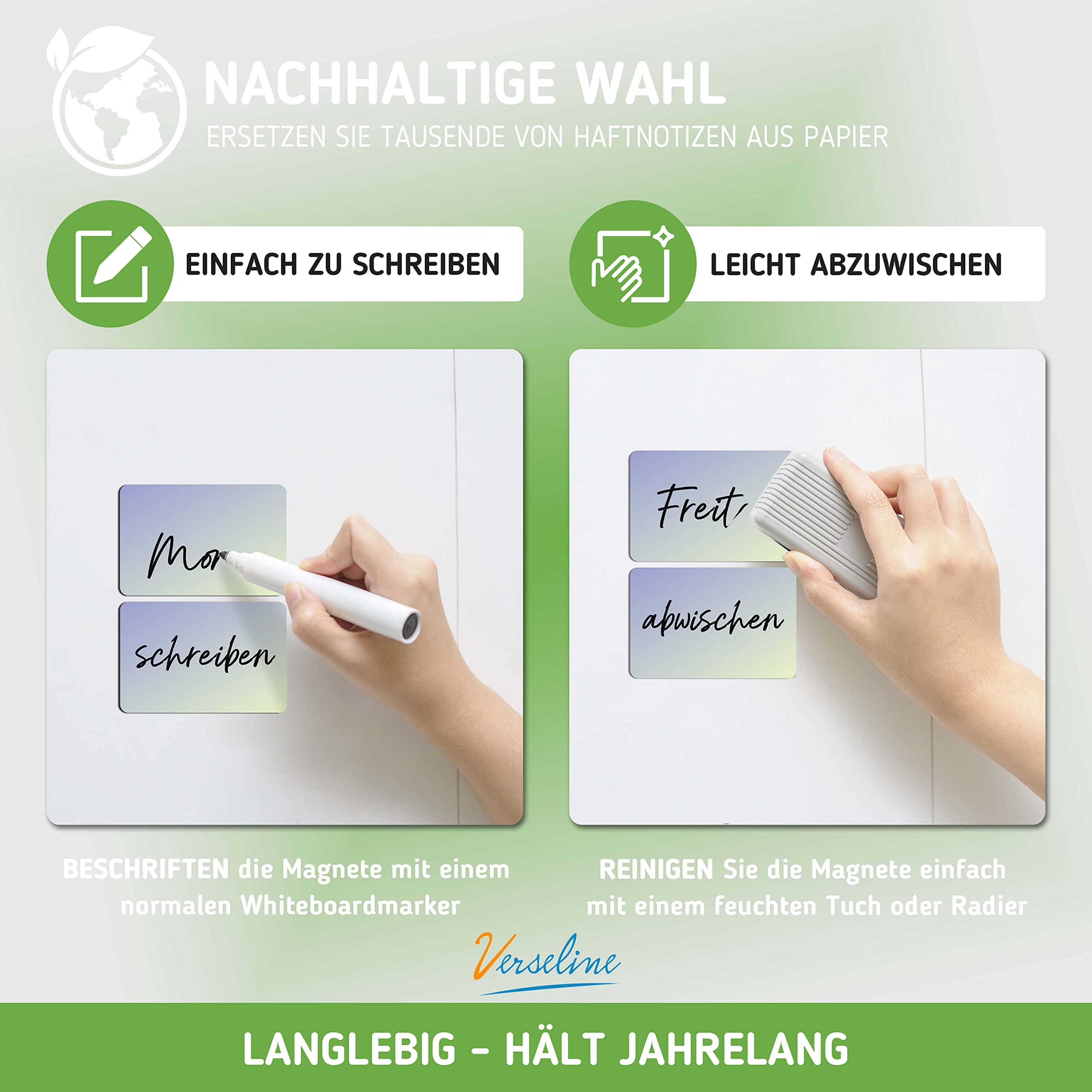 Magnetic Dry Erase Labels Dry Erase Magnets 48Pcs with Marker – for ...