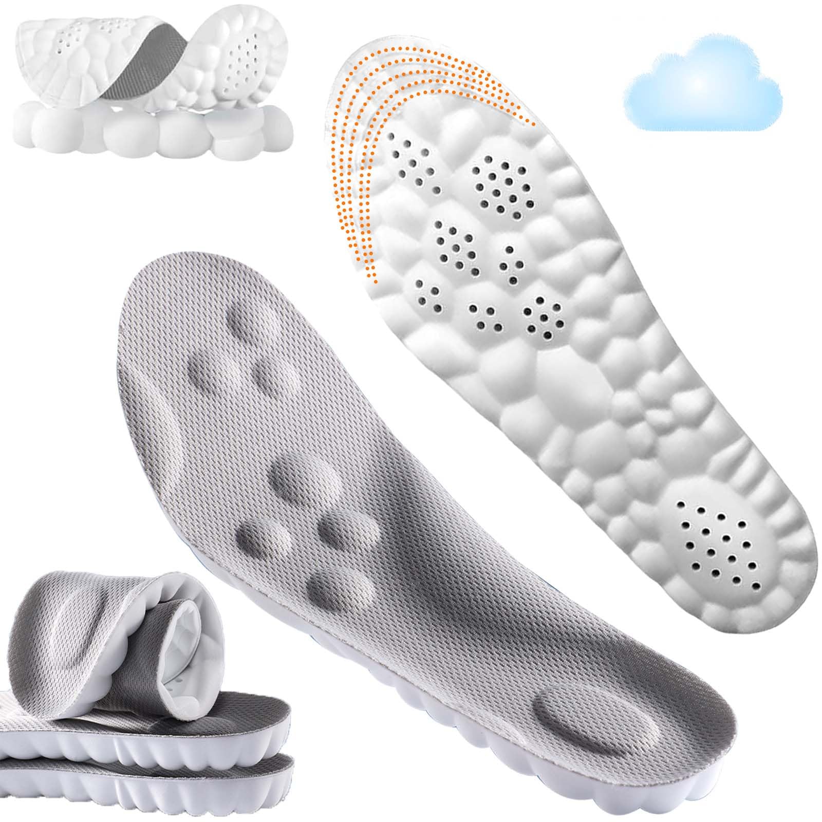 Amazon.com: 4D Cloud Soles for Men Women, Cloud Insoles for Men ...