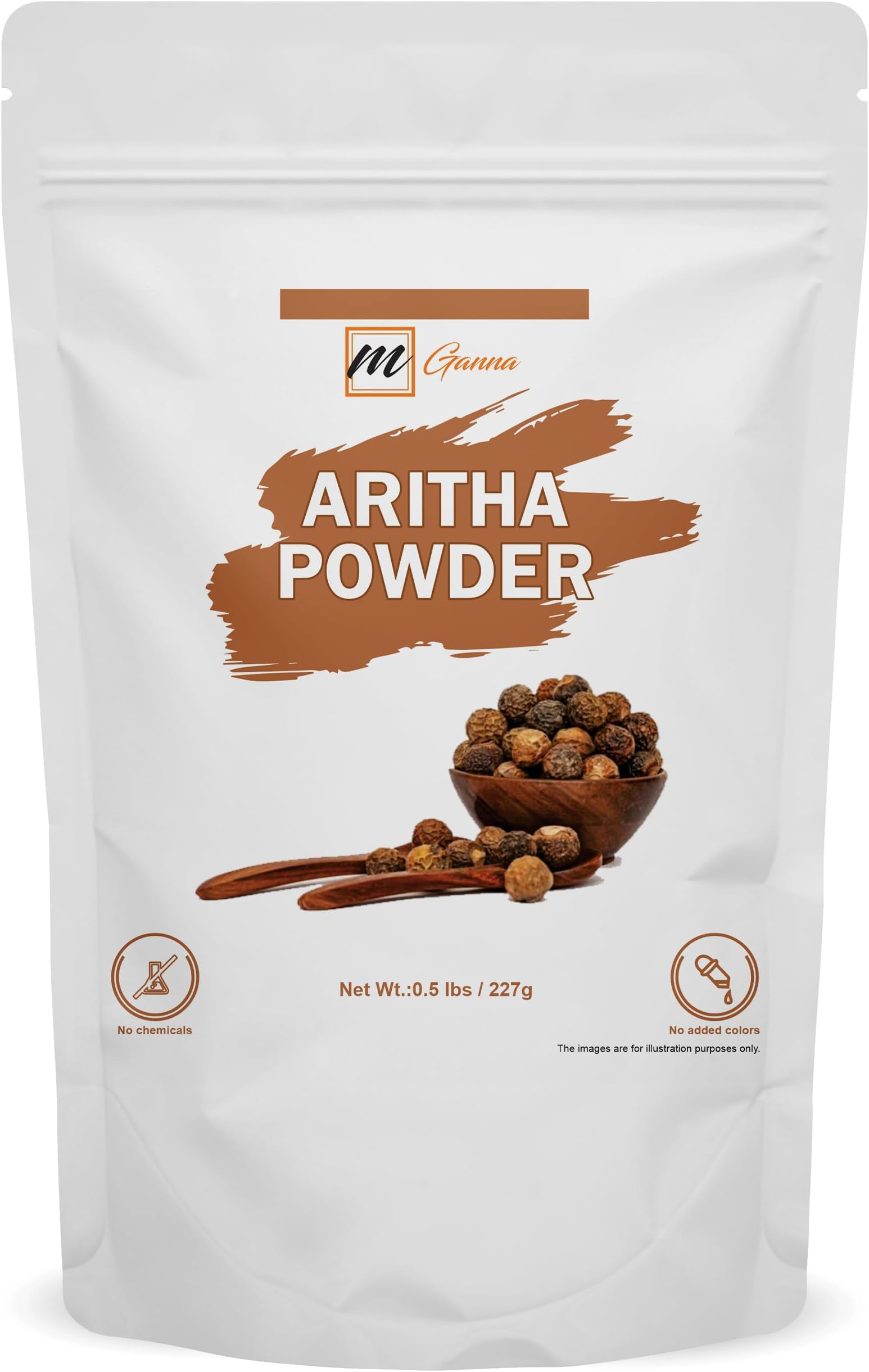 Amazon.com : mGanna 100% Pure Aritha Powder | Soap Nut Powder For Hair ...