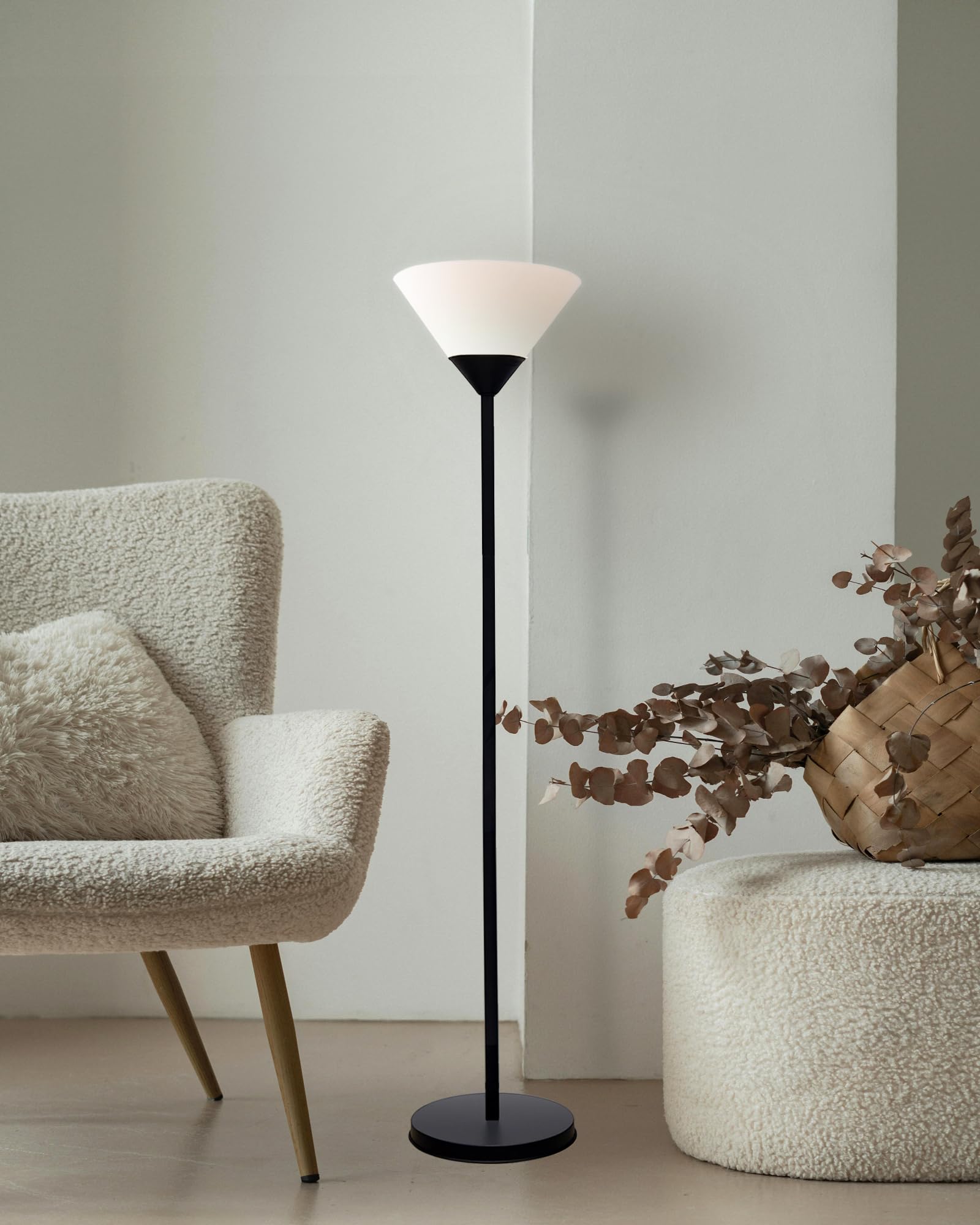 Homesake Sky Inverted Standing Lamps with Acrylic Shade,Modern Floor ...