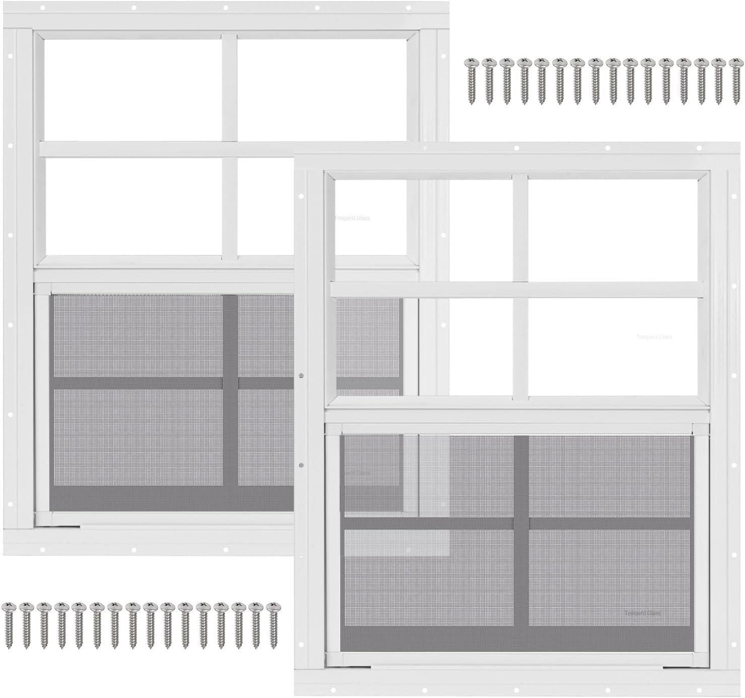 Amazon.com : 12x18 Aluminum Single Pane Windows for Sheds and Barns ...