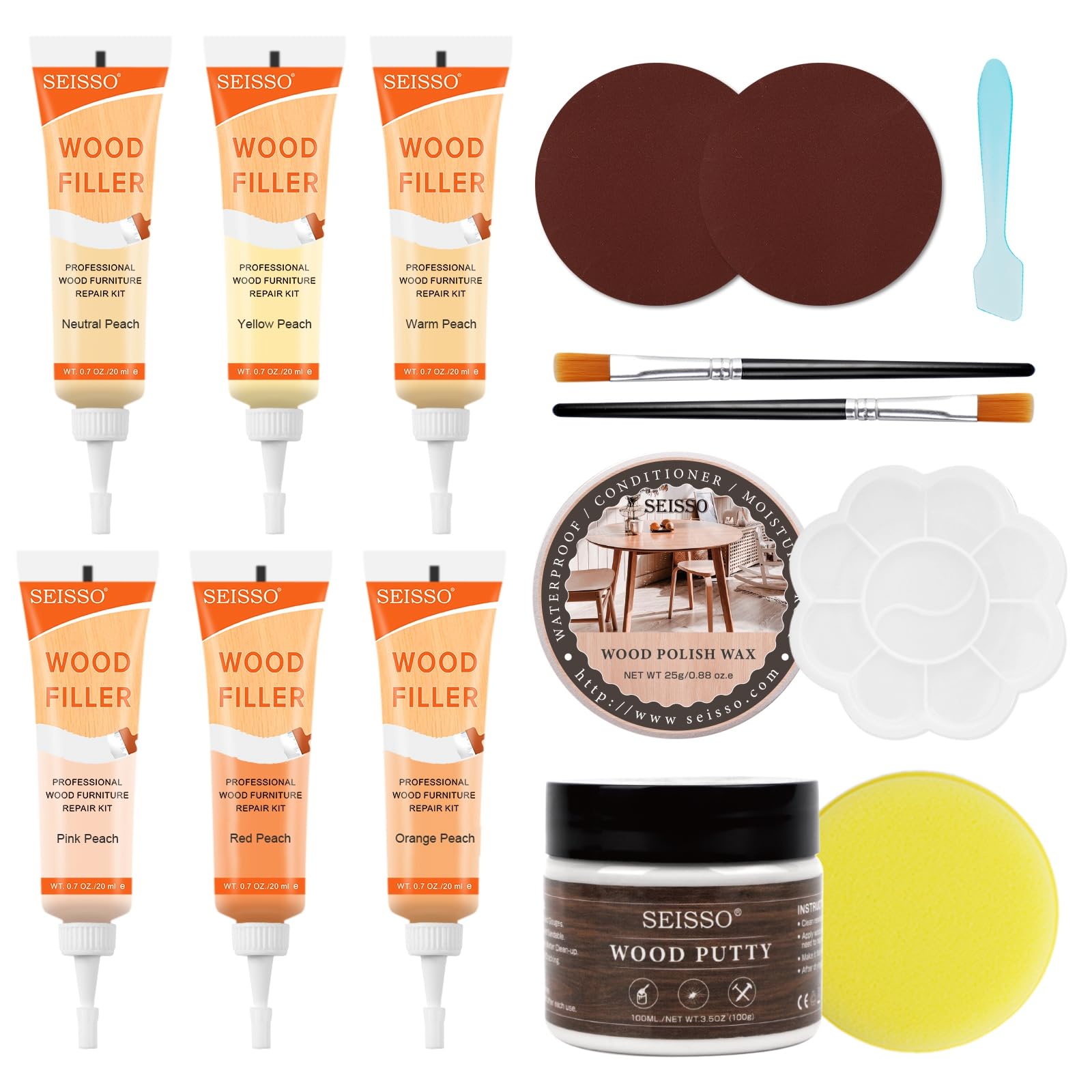 Snapklik.com : Wood Furniture Repair Kit, 6 Colors Wood Touch Up ...