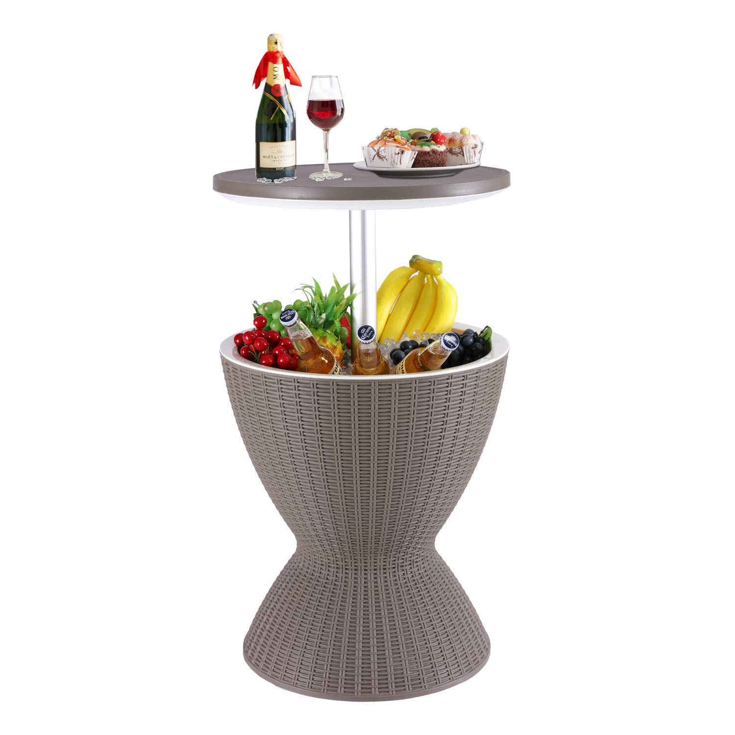 Buy Furnimy 3 in1 Cool Bar Patio Furniture Cooler Bar Table, 8 Gallon ...