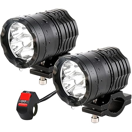 Amazon.com: Super Bright Offroad 2" Round Motorcycle LED Fog Light Pods ...