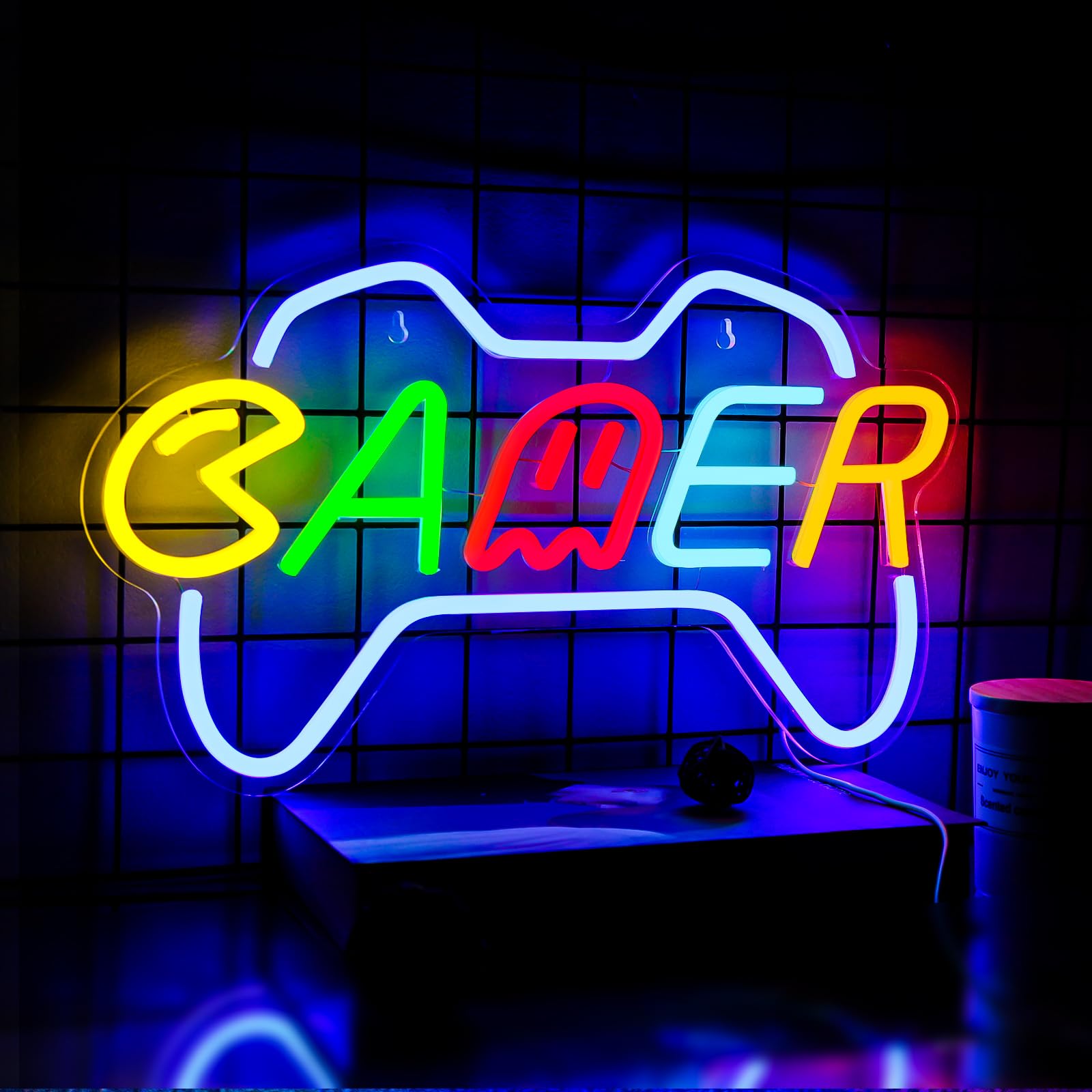 Amazon.com : Mokispy Gamer Neon Sign Gamepad Shaped LED Neon Sign for ...