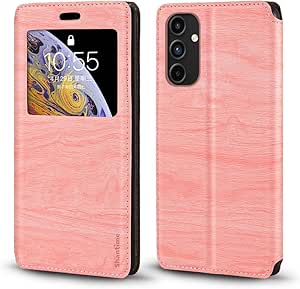 Amazon.com: Invisible Magnetic View Window PU Leather Flip Case Compatible with Samsung Galaxy ...