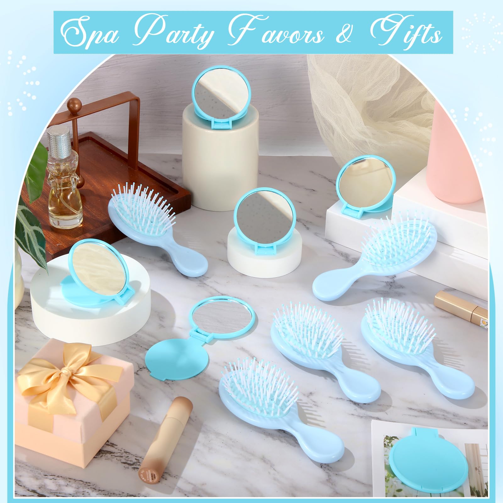 Snapklik.com : Meanplan 24 Pcs Mini Hair Brush Set 12 Travel Wet Dry ...