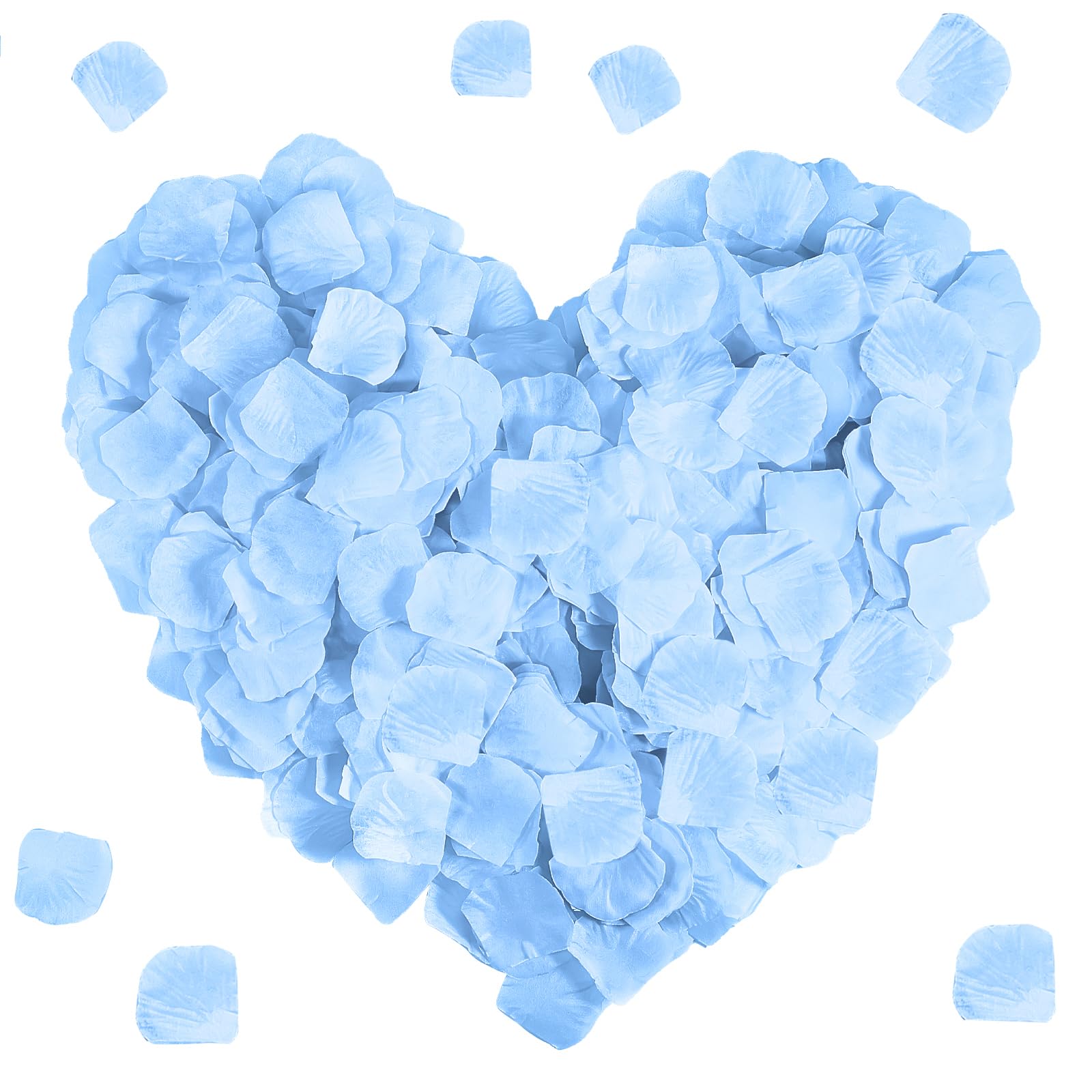 Amazon.com: Aubcee 1000 PCS Artificial Silk Light Blue Rose Petals ...