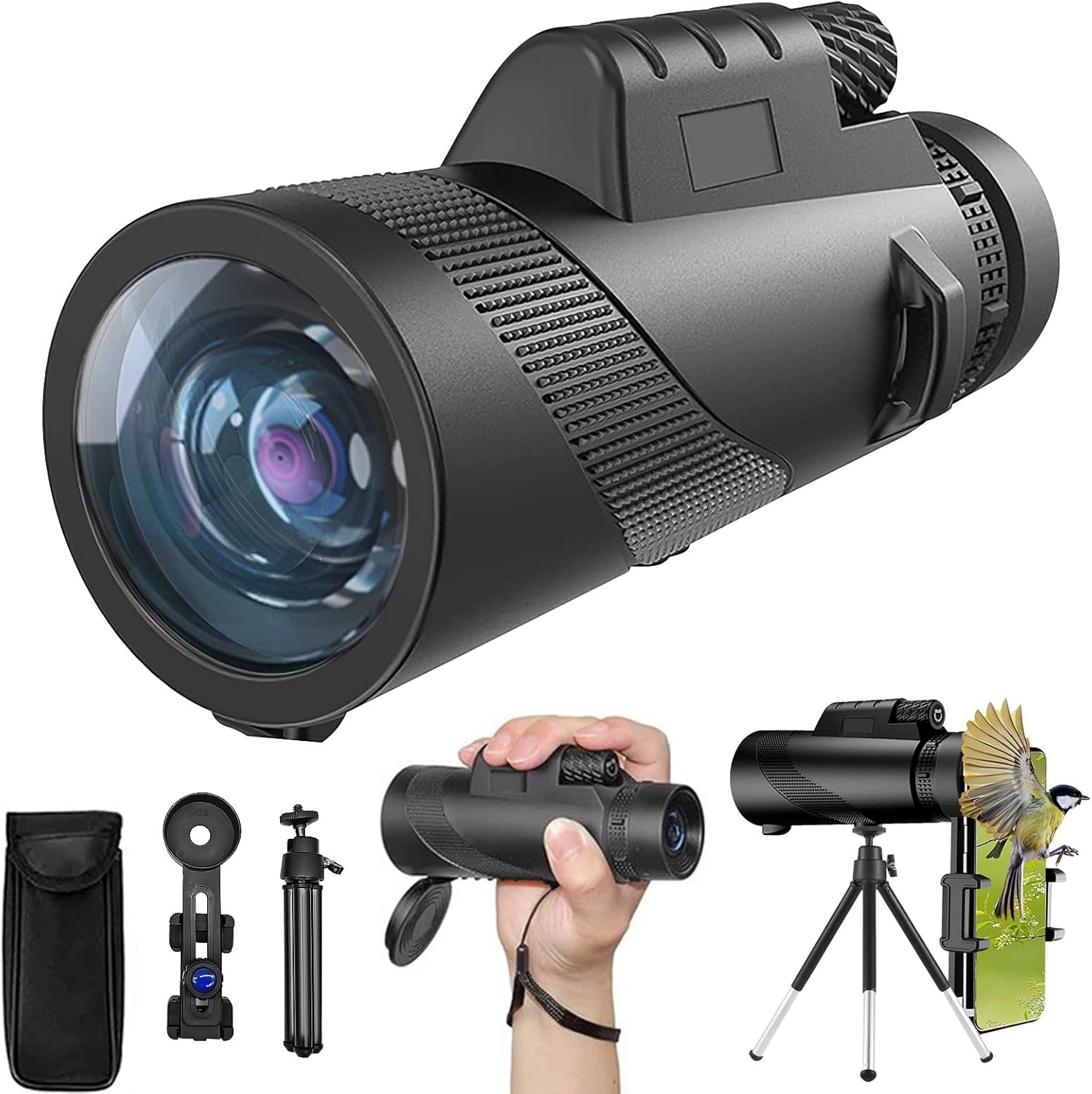 Amazon.com : EOQIFJM 10x42 High-Powered Monocular for Adults - Military ...