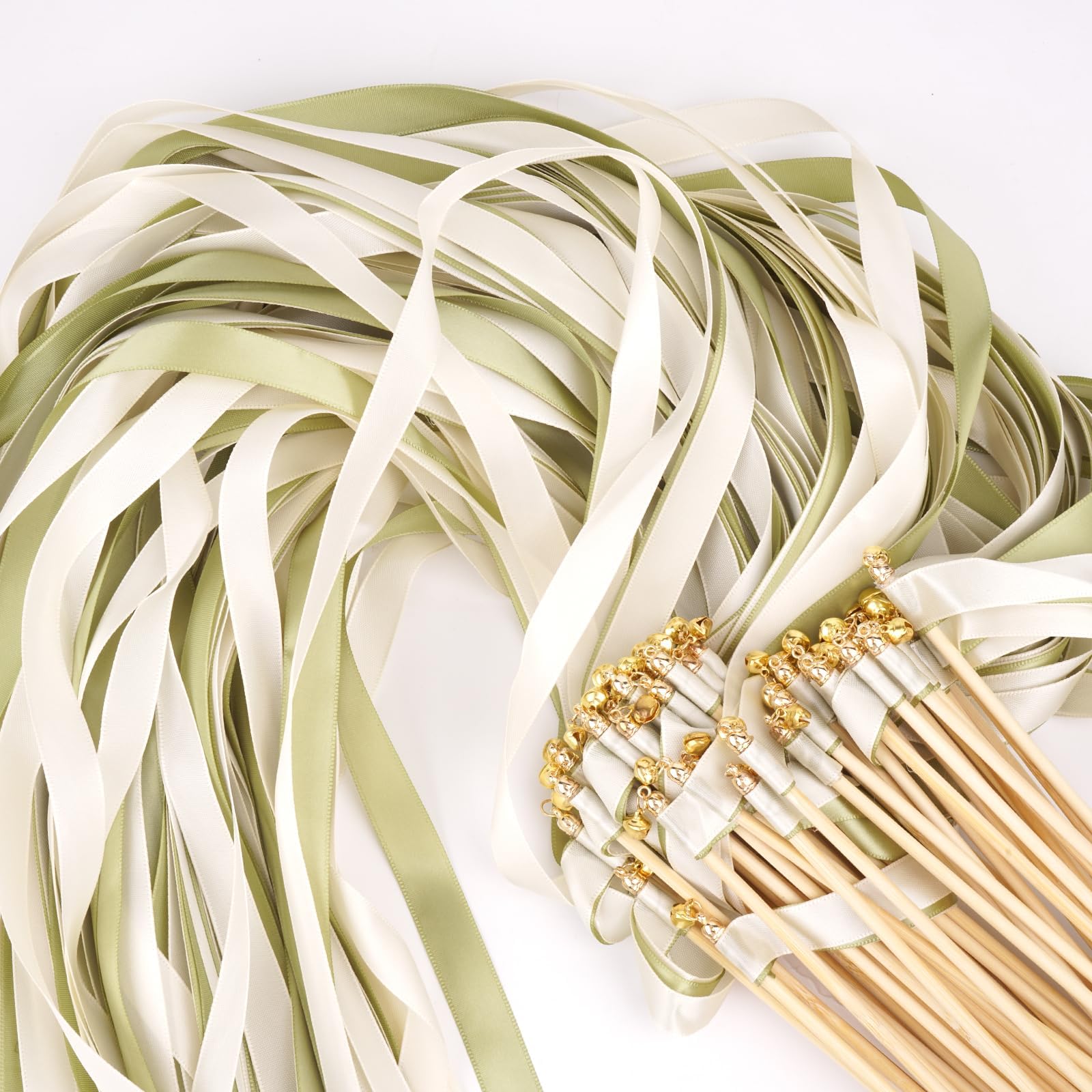 Amazon.com: Baderke 103 Pcs Wedding Wands with Bells Set Includes 50 ...