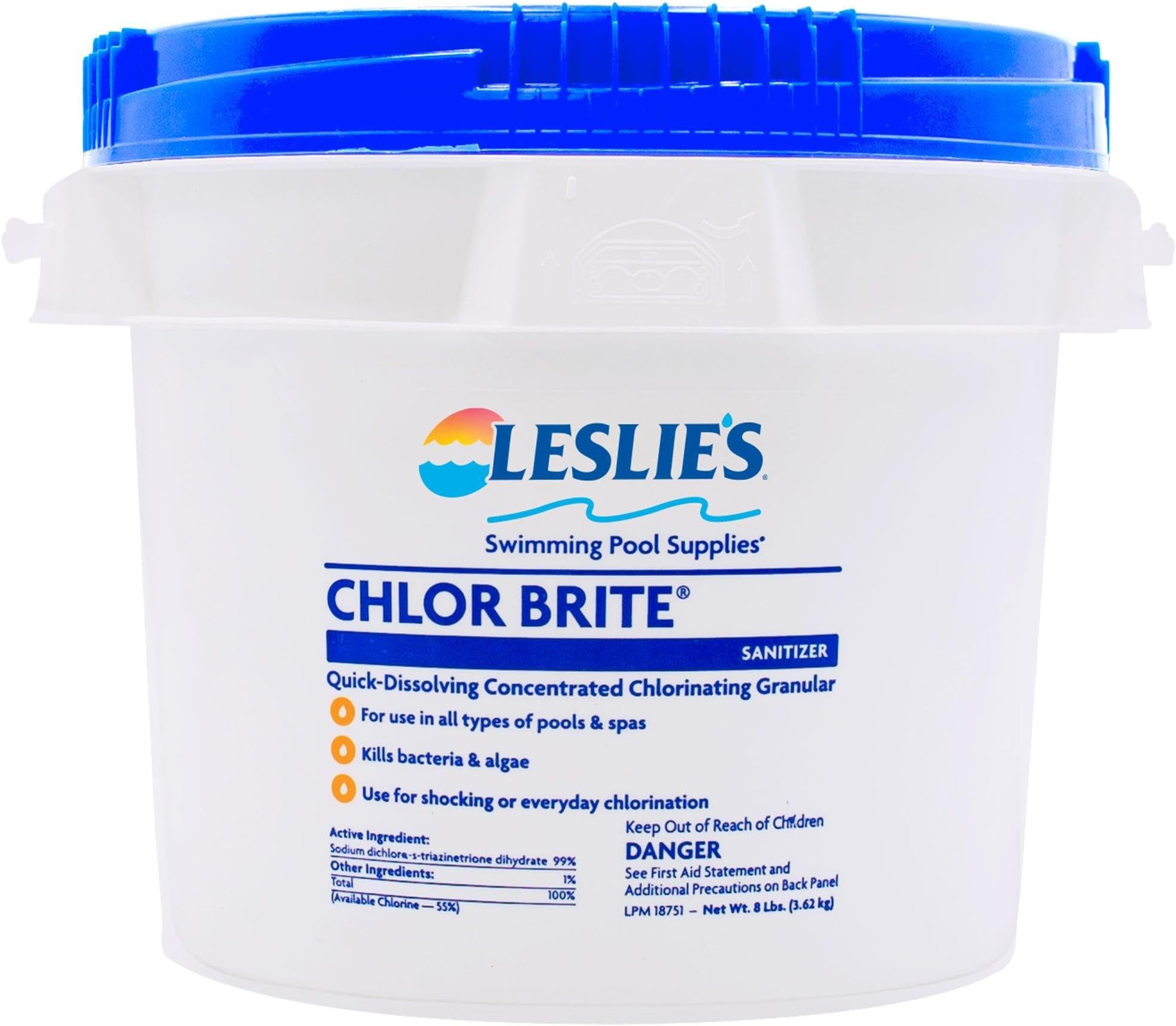 Amazon.com : Leslie's Power Powder Plus 73-73% Calcium Hypochlorite ...