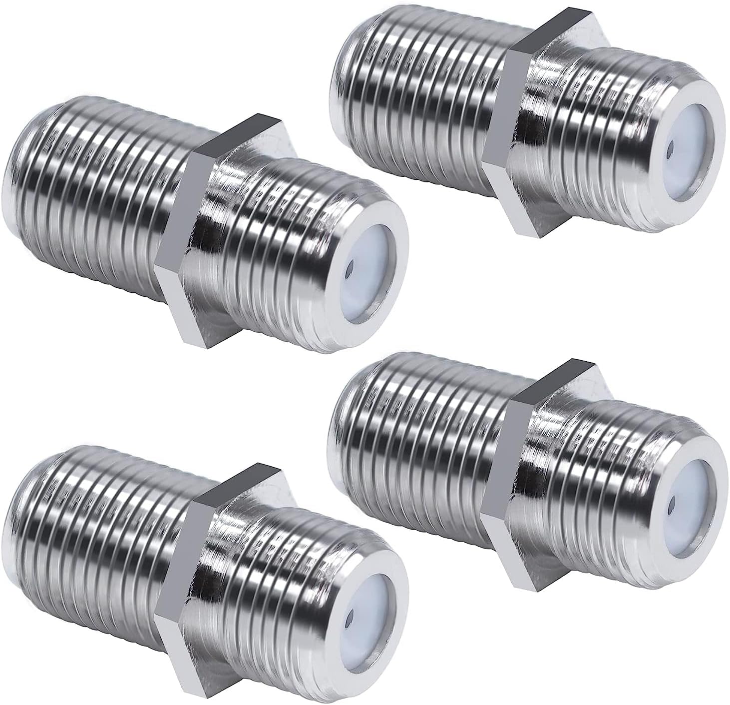 RG6 F Type Coaxial Cable Connector Cable Gender Changers, F Female to F ...