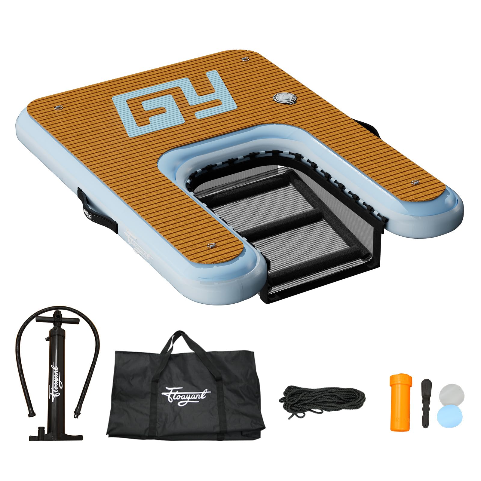 Floayant Inflatable Dog Water Ramp Floating Pup Plank for Boats Pools ...