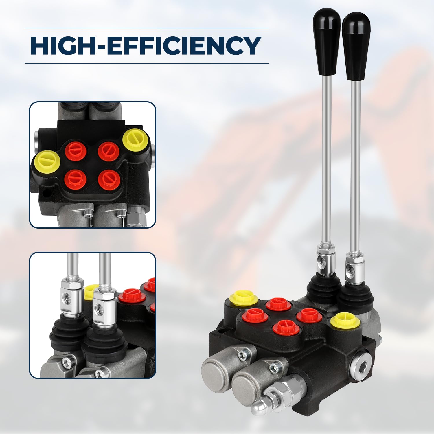 Snapklik.com : Hydraulic Flow Control Valve, 2 Spool 13 GPM G Ports ...