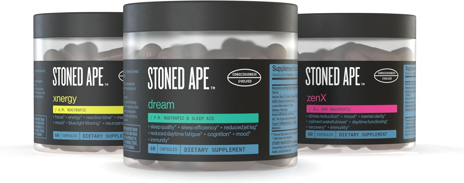 Amazon.com: Stoned Ape Nootropack - Brain Health Supplements for Focus ...
