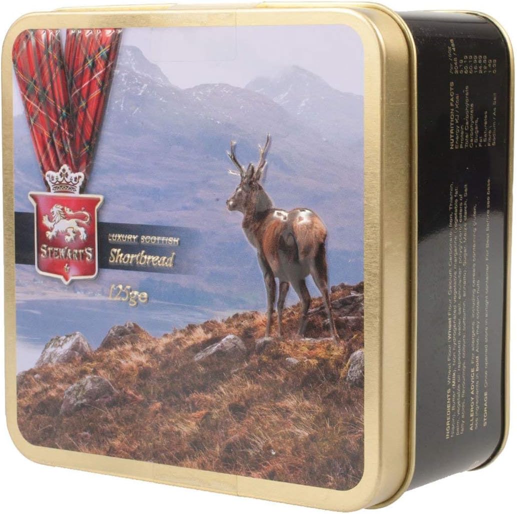 Stewart's Scotland - Highland Stag Tin Filled with Shortbread 125g ...