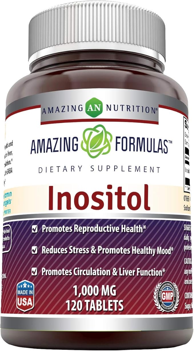 Amazon.com: Amazing Formulas Inositol 1000mg 120 Tablets (Non-GMO ...