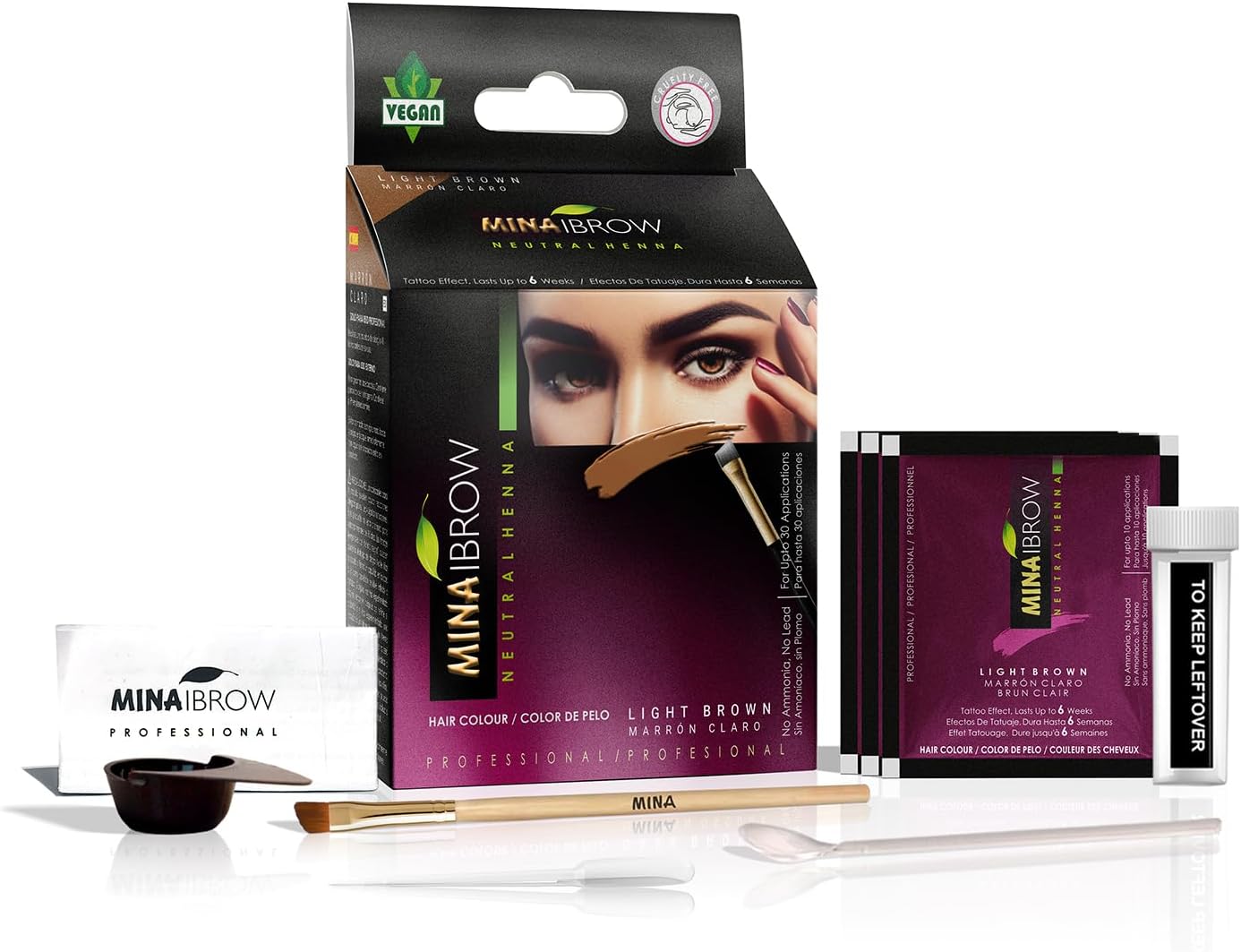 Mina ibrow Hair Color Light Brown |Natural Spot coloring Hair Tinting ...