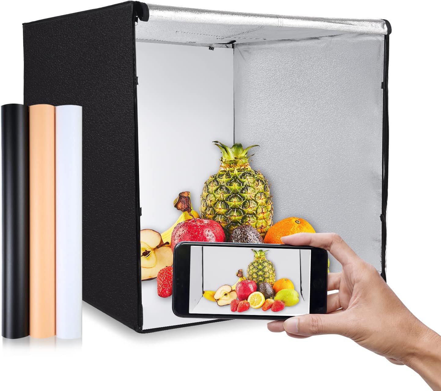 Andoer 80x80x80cm Large LED Light Tent Desktop Photo Studio Light Box Foldable Softbox 270pcs ...