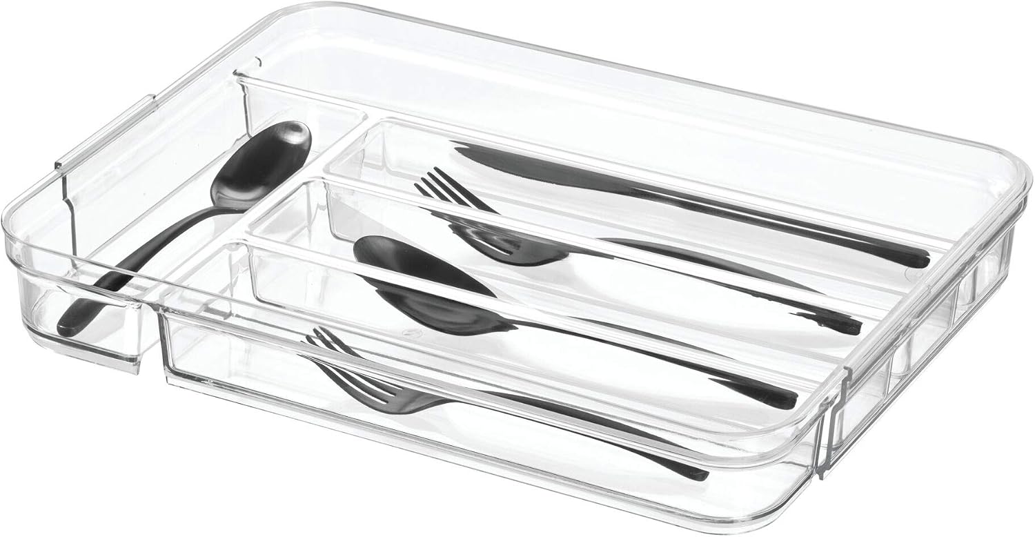 Amazon.com: iDesign Crisp BPA-Free Plastic Kitchen Silverware Drawer ...