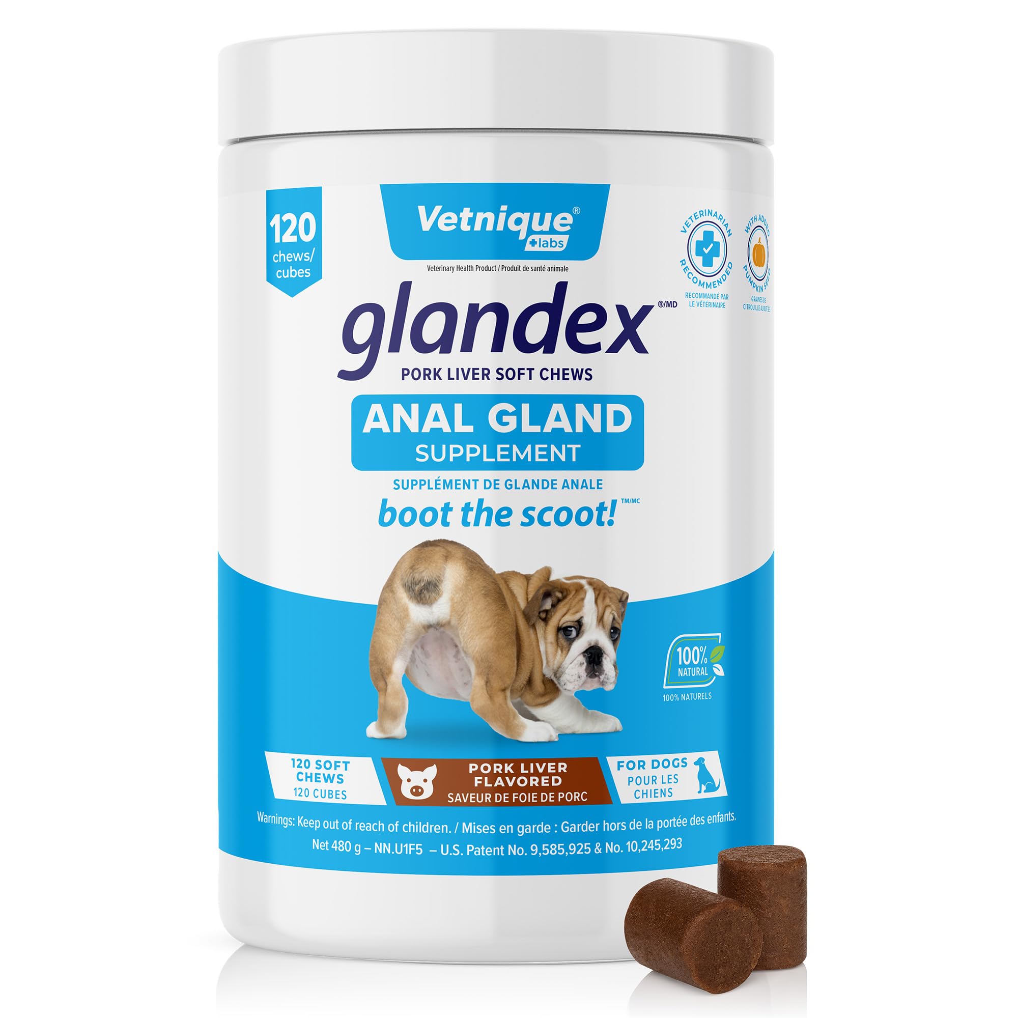 Glandex Anal Gland Soft Chew Treats with Pumpkin for Dogs Chews with ...
