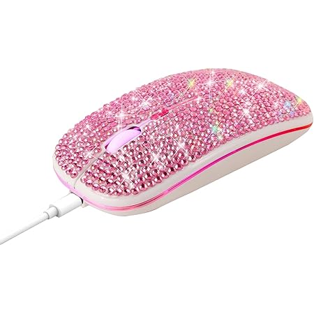 Amazon.com: Attoe Bluetooth Mouse,Bling Dazzling 2.4GHz Rechargeable ...