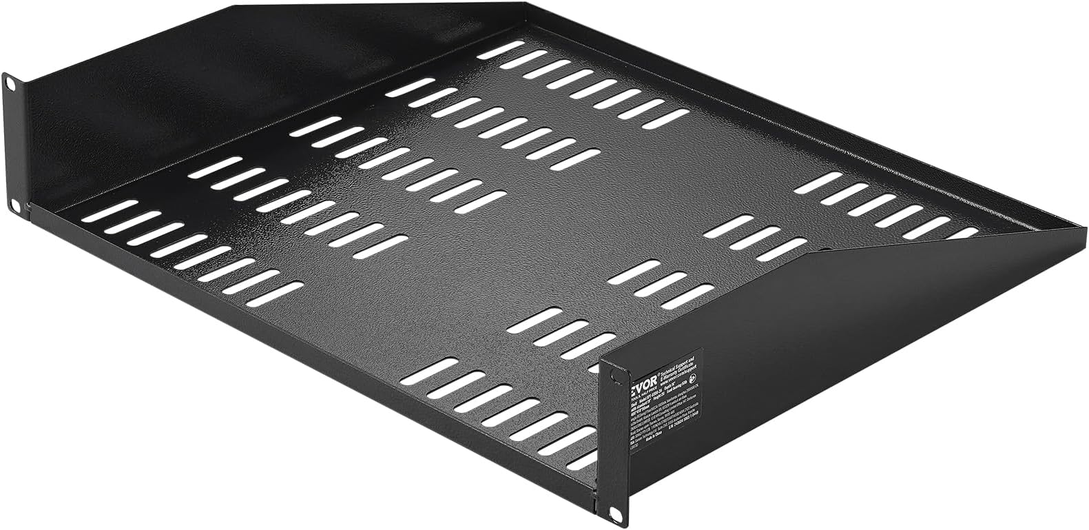 VEVOR 2U Server Rack Shelf, Universal Vented Rack Mount Cantilever Tray ...