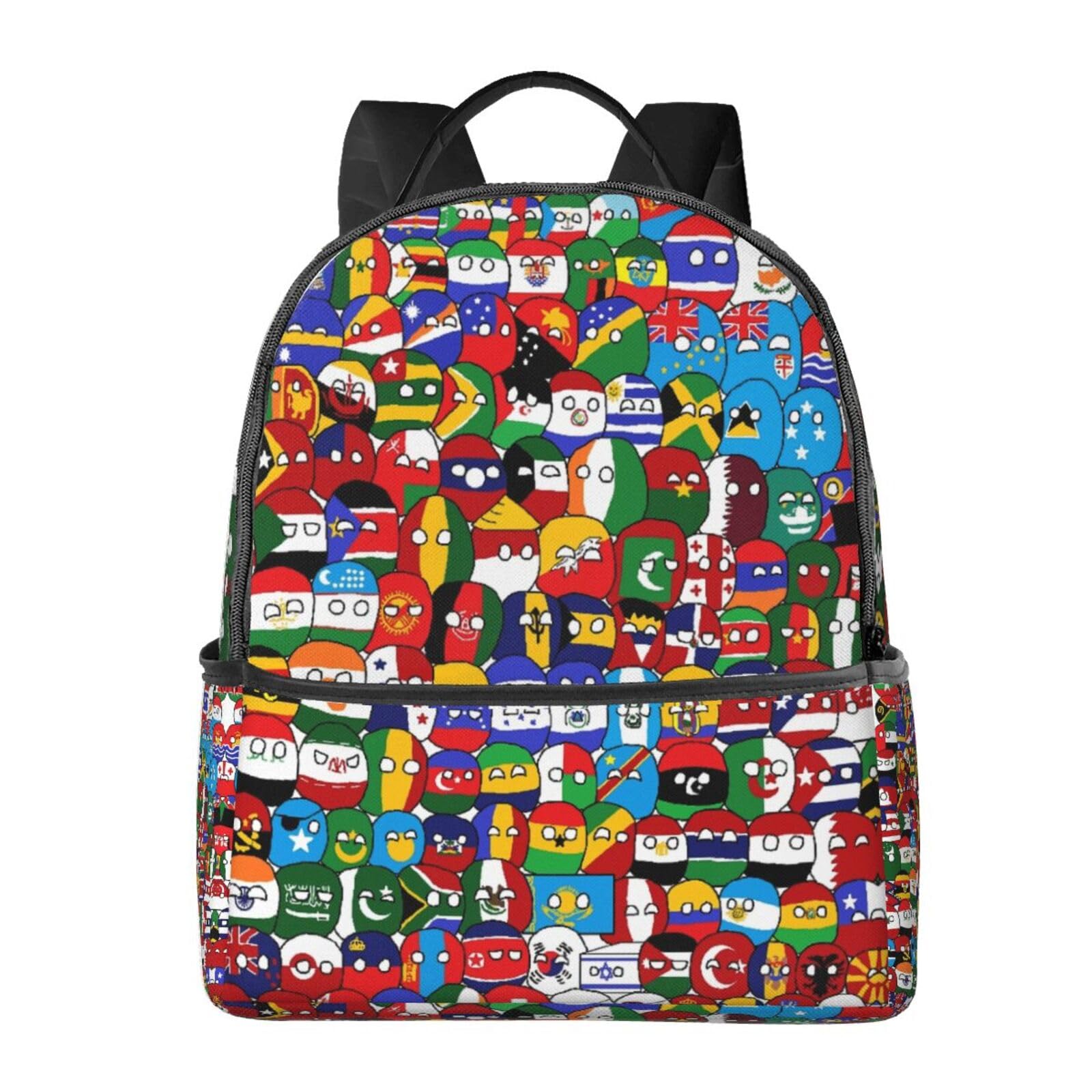 Amazon.com | Woidxzxza Polandball Countryball World Map School Bag ...