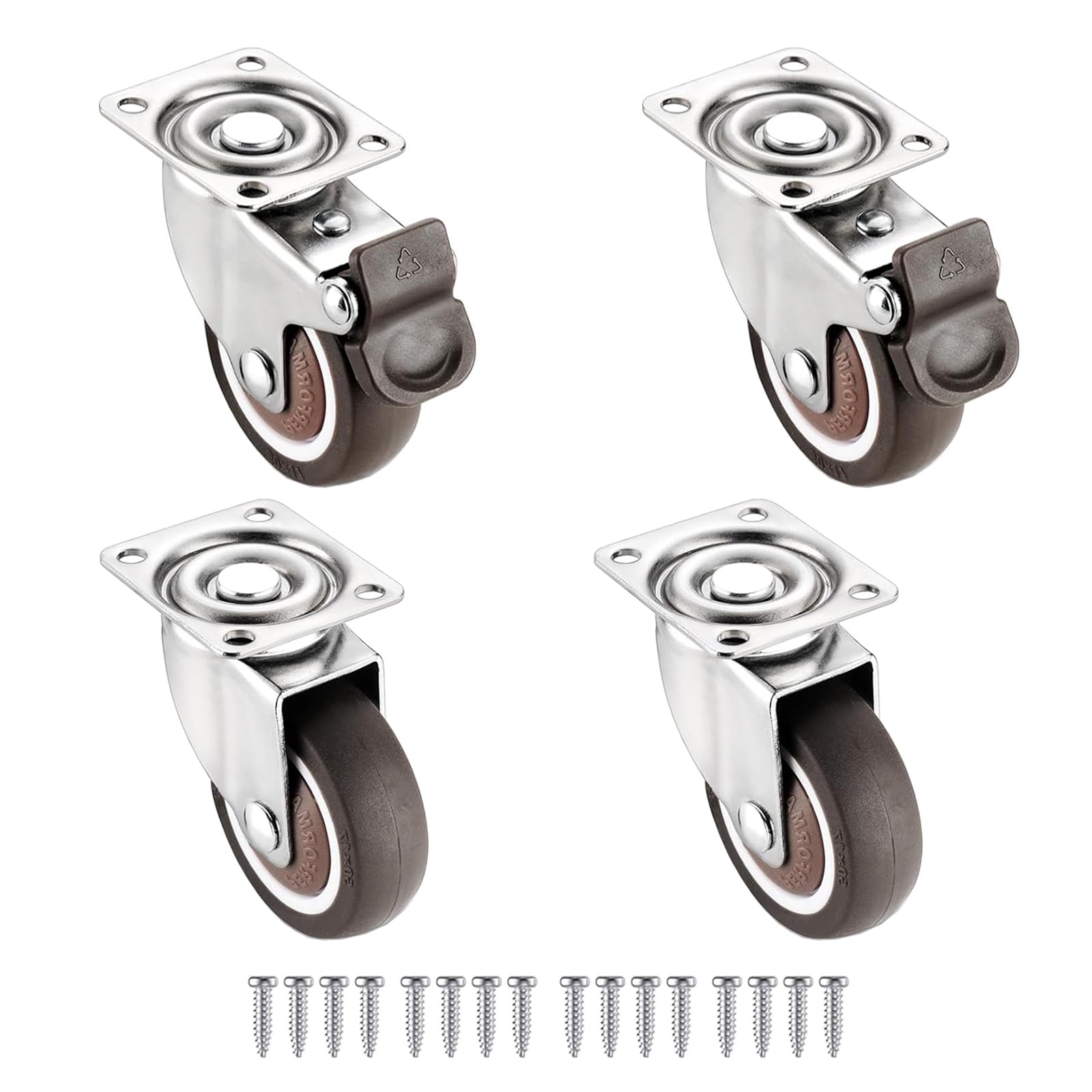 Snapklik.com : WANLIAN Caster Wheels 2 Inch Casters Set Of 4 Heavy Duty ...