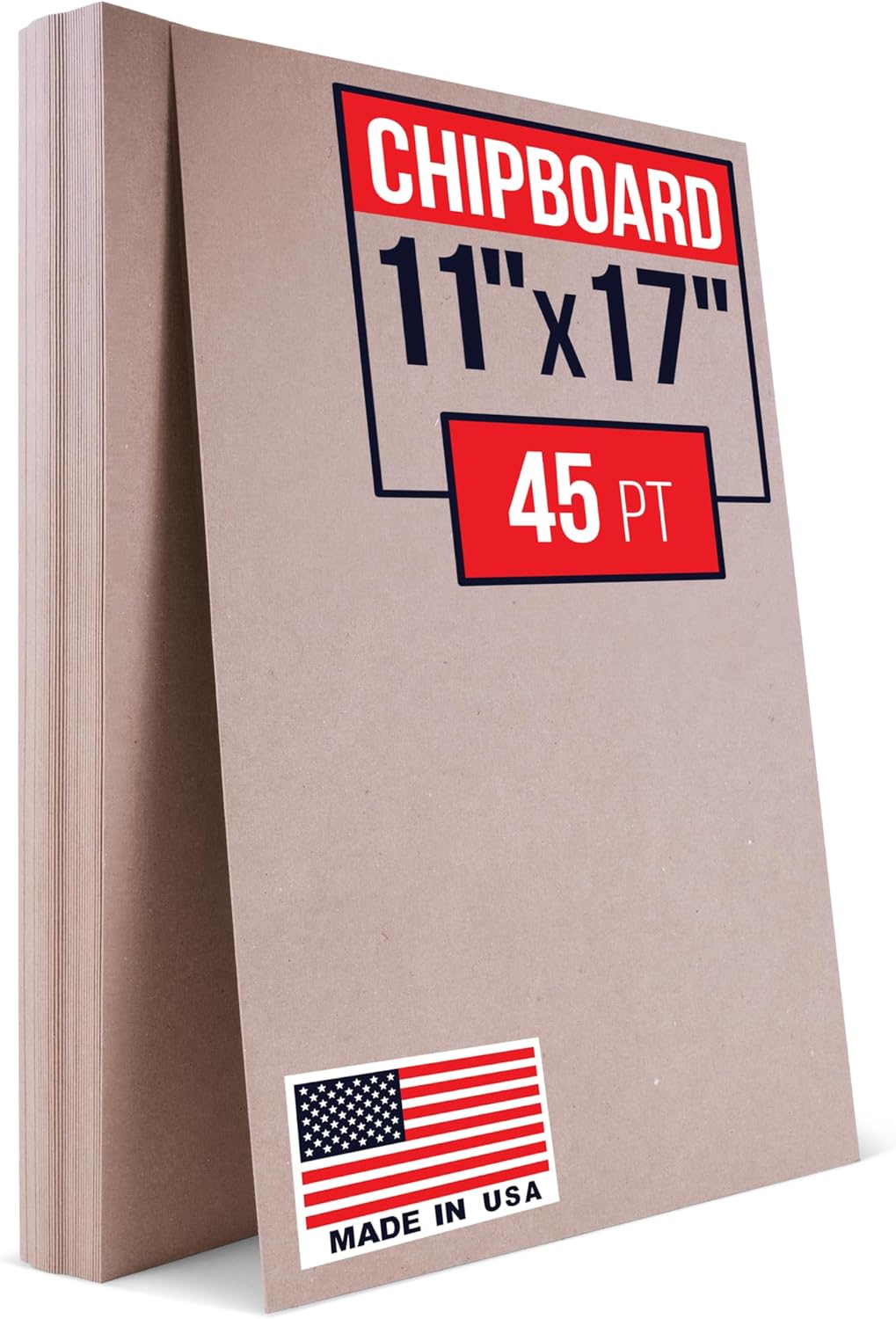 Amazon.com: Paclord 11" x 17" Brown Kraft Plain Chipboard Sheets, 45 Pt ...