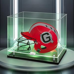 Amazon.com: Football Helmet Display Case with LED Light-Clear Full Size ...