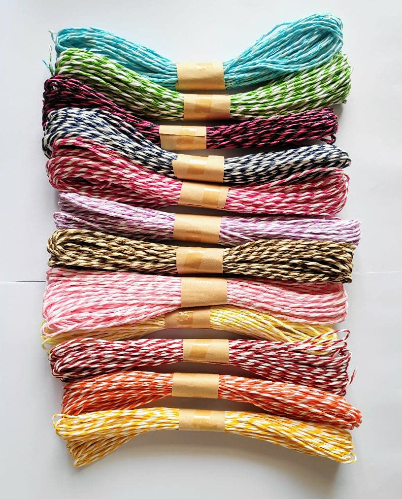 3A Featuretail Multi-Colored Twisted Paper Rope Set, Threads (Raffia ...