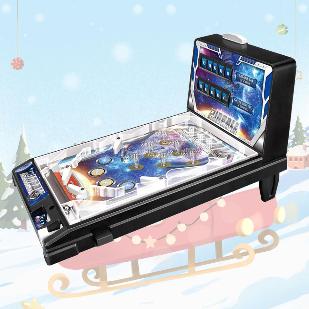 Amazon.com: Tabletop Pinball Machine Game 42x27x24.5 Cm Mini Pinball ...