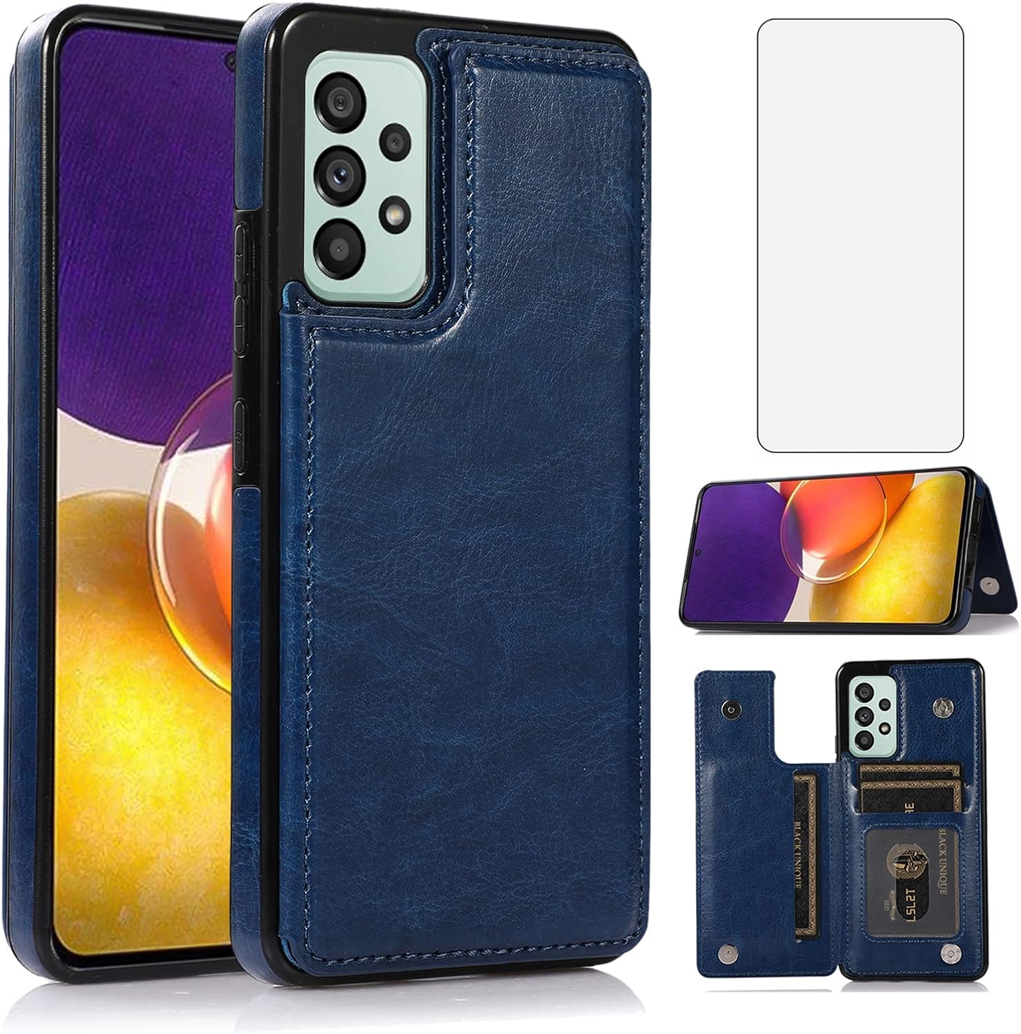 Amazon.com: Asuwish Compatible with Samsung Galaxy A13 5G Wallet Case Tempered Glass Screen ...