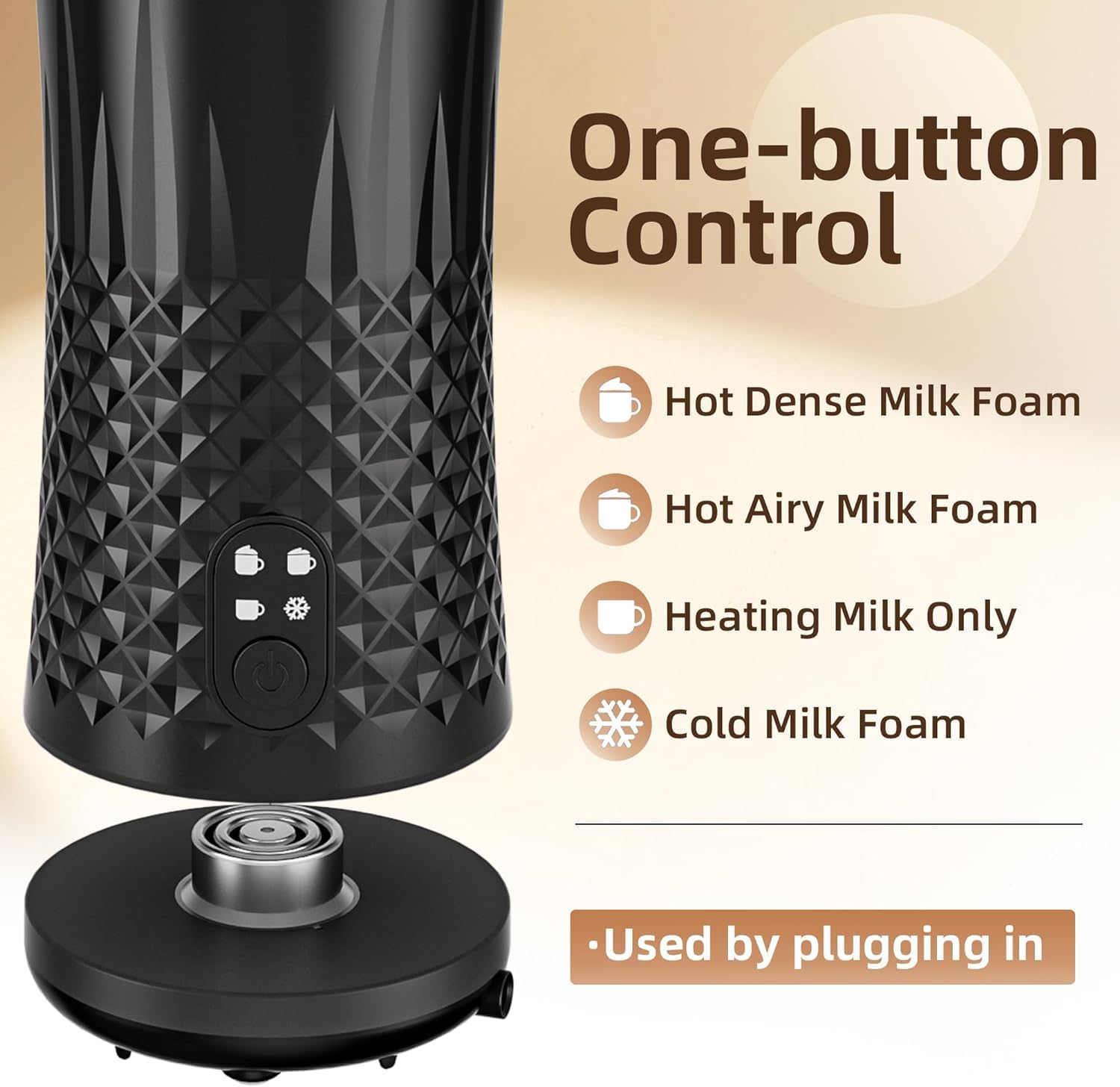 Snapklik.com : Milk Frother Electric,4 In 1 Hot & Cold Milk Foamer, Automatic Milk Steamer ...