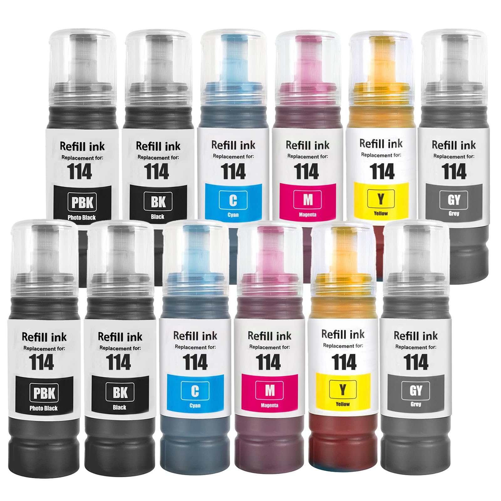 SHUOLEI 114 Ink Compatible with Epson 114 Ink Bottle Multipack for ...