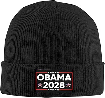 Tureiop Obama 2028 Knit Hat Obama for President 2028 Beanie Warm Skull ...