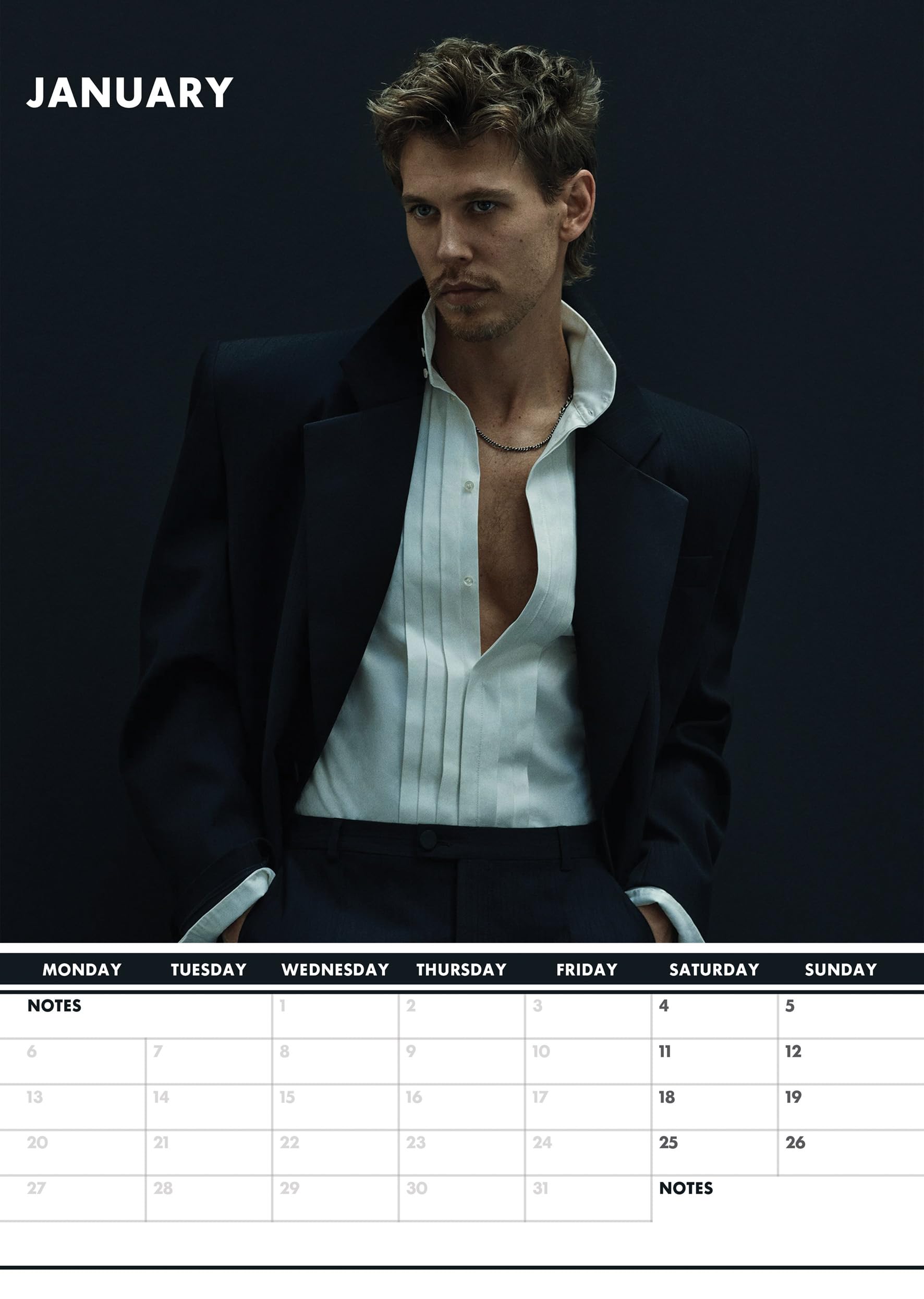 Austin Butler 2025 – A3 Size Wirobound Calendar – BigaMart