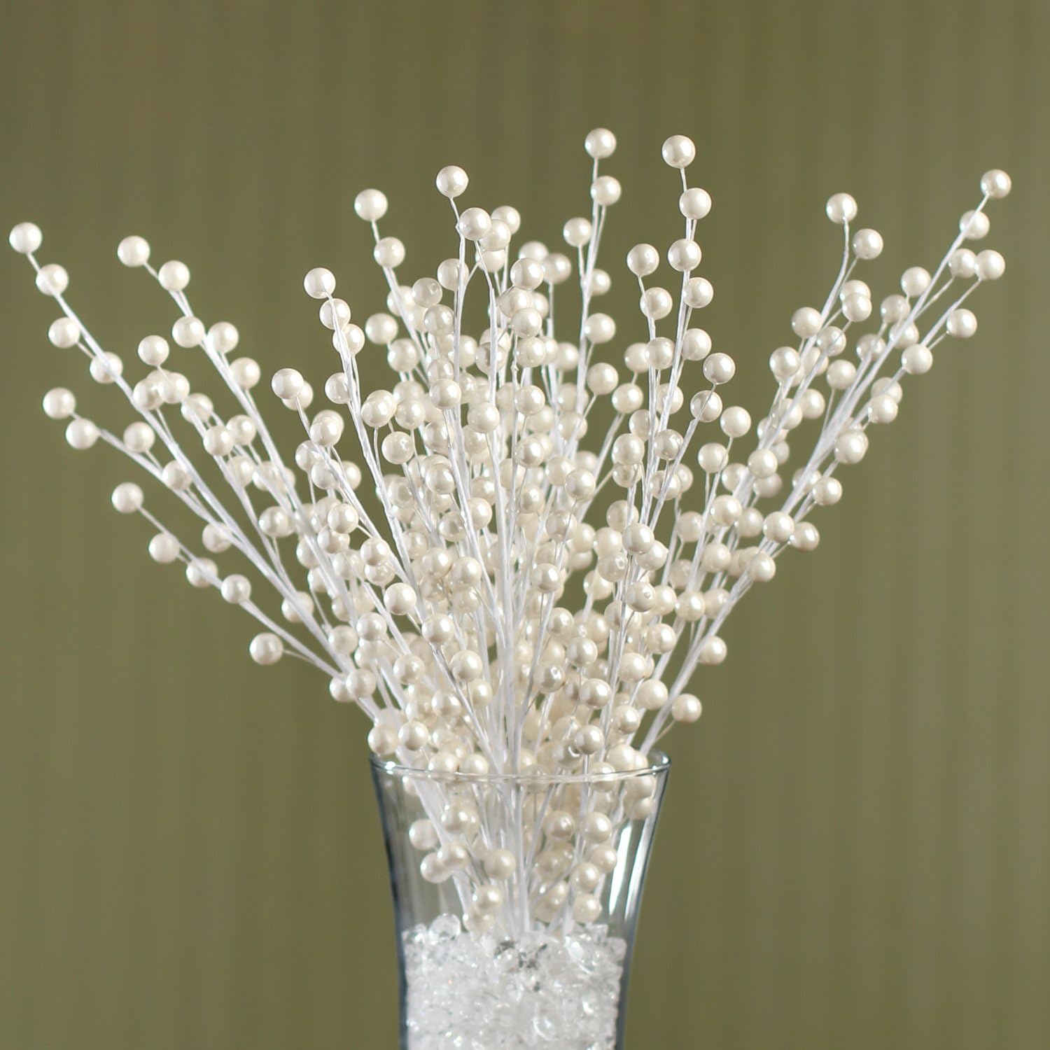 Amazon.com: ZJJZGYXINTAI 60 Pieces Pearl Stick Stems Bouquets, 4mm Bead ...