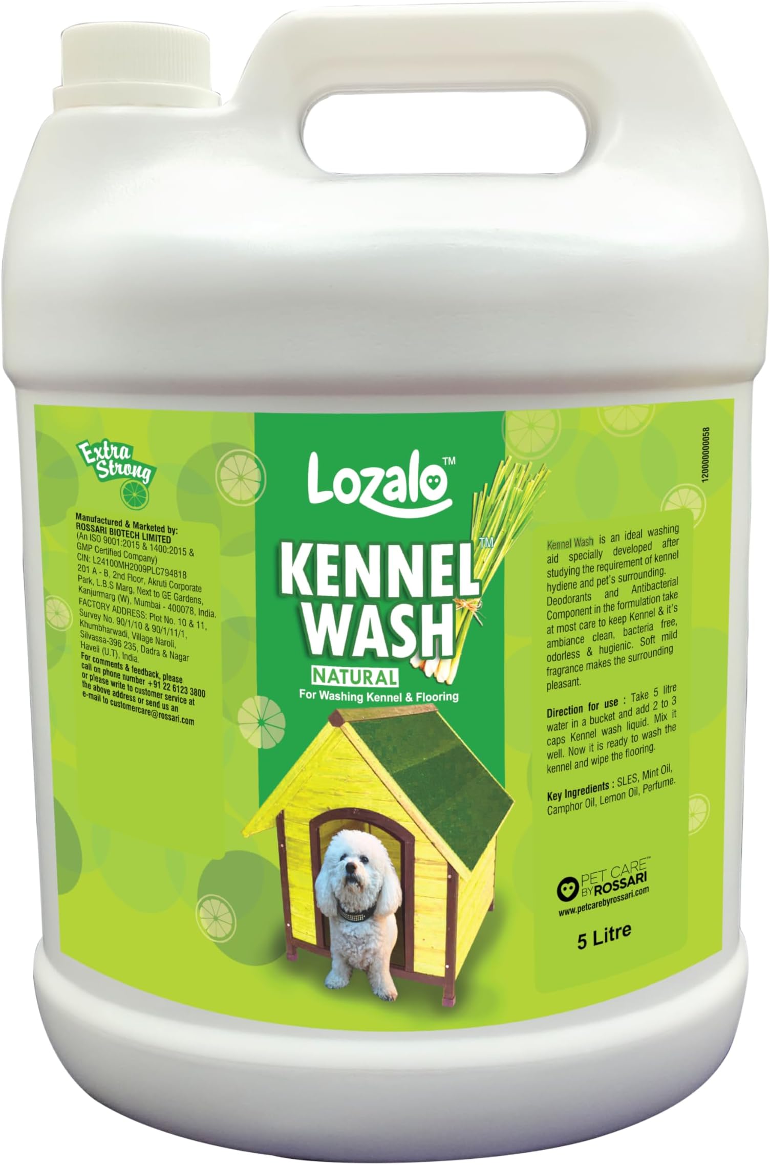 Buy Lozalo Kennel Wash Liquid 5 Litre for Washing Dog Kennel & Flooring ...