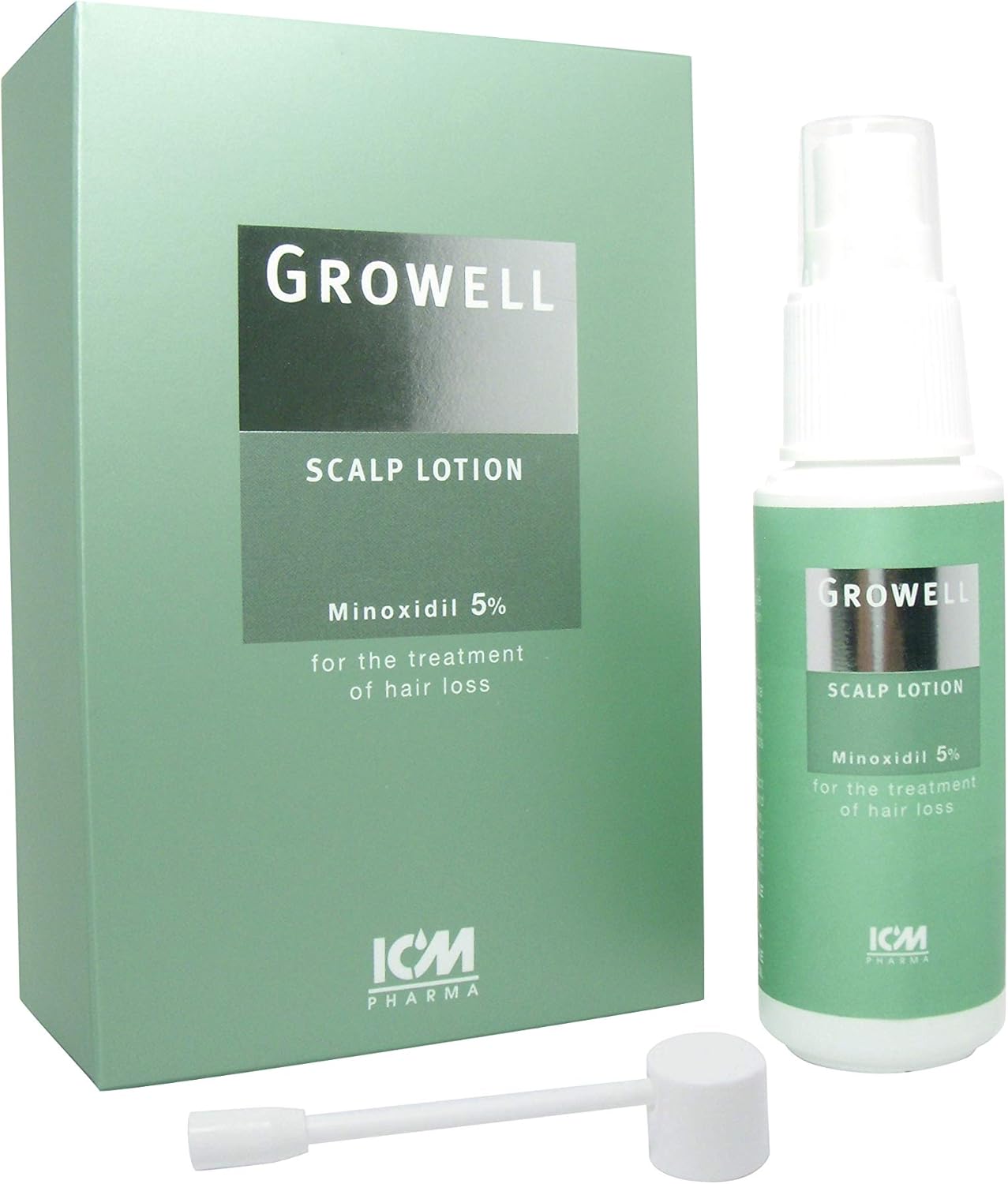 Growell 5% Scalp Lotion Minoxidil for the treatment of hairloss, 60ml ...