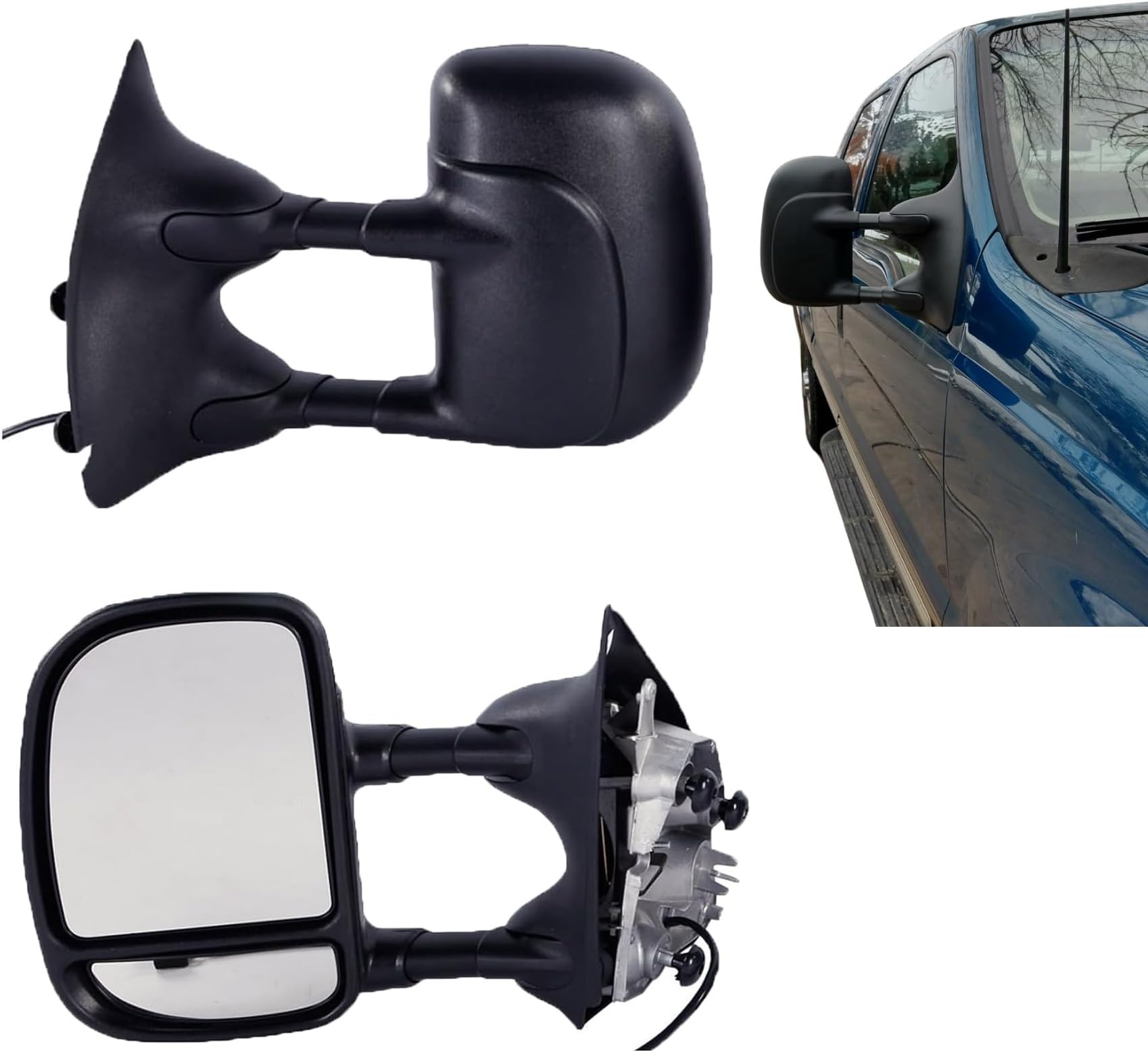 Amazon.com: MOTOOS Towing Mirrors Driver Passenger Side View Mirror ...