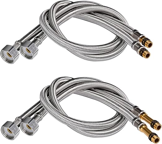 Flexible Hose 3/8 Inch Water Connection Extension Flex Hose Extension ...